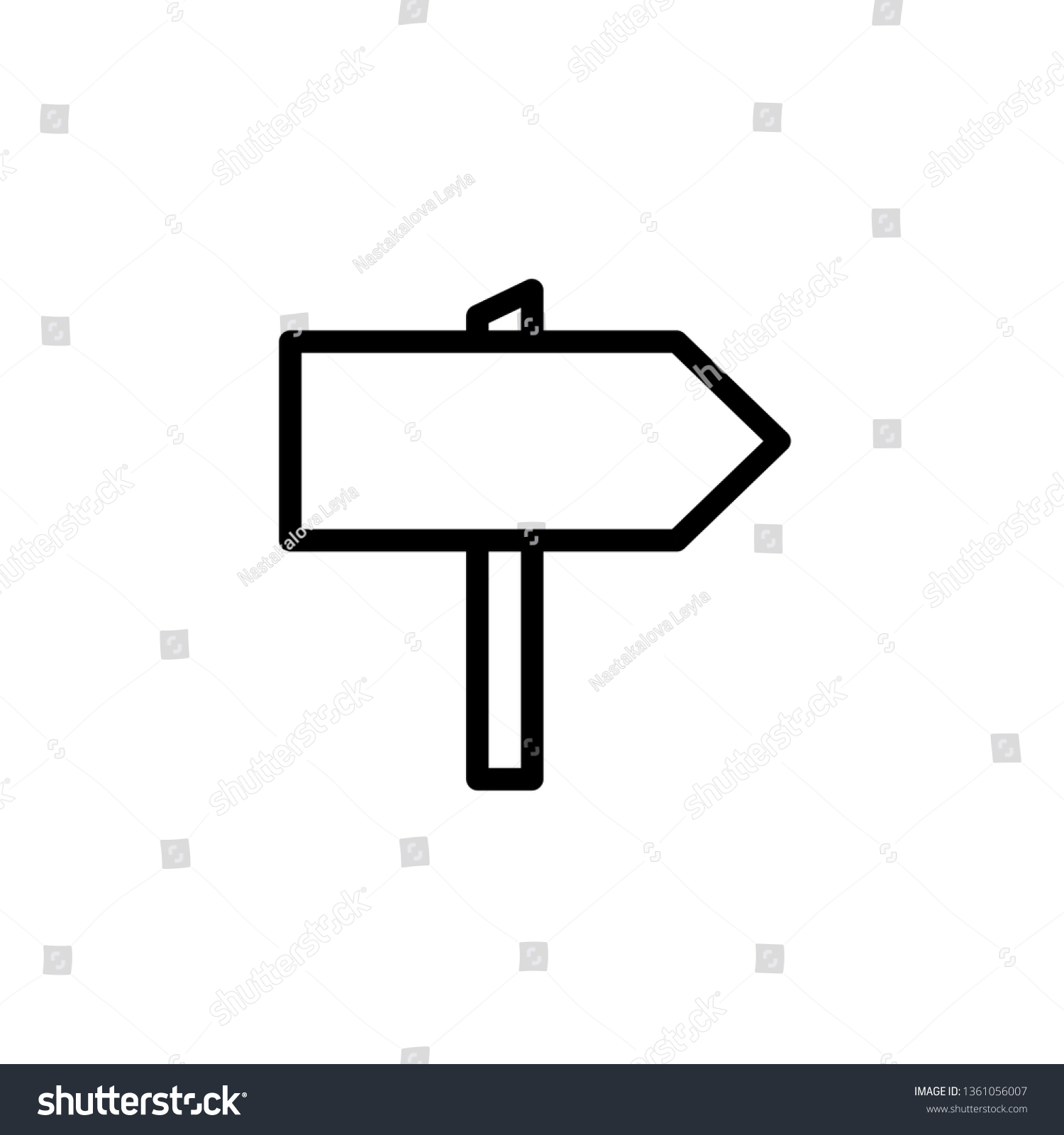 Signpost Icon Pointer Symbol Flat Vector Stock Vector (Royalty Free ...