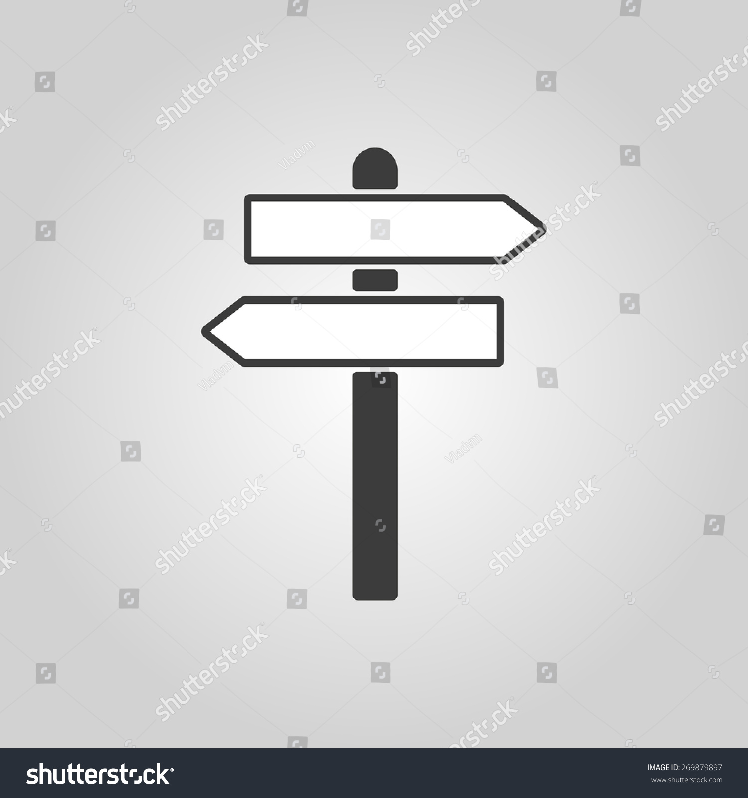 Signpost Icon Pointer Symbol Flat Vector Stock Vector (Royalty Free ...