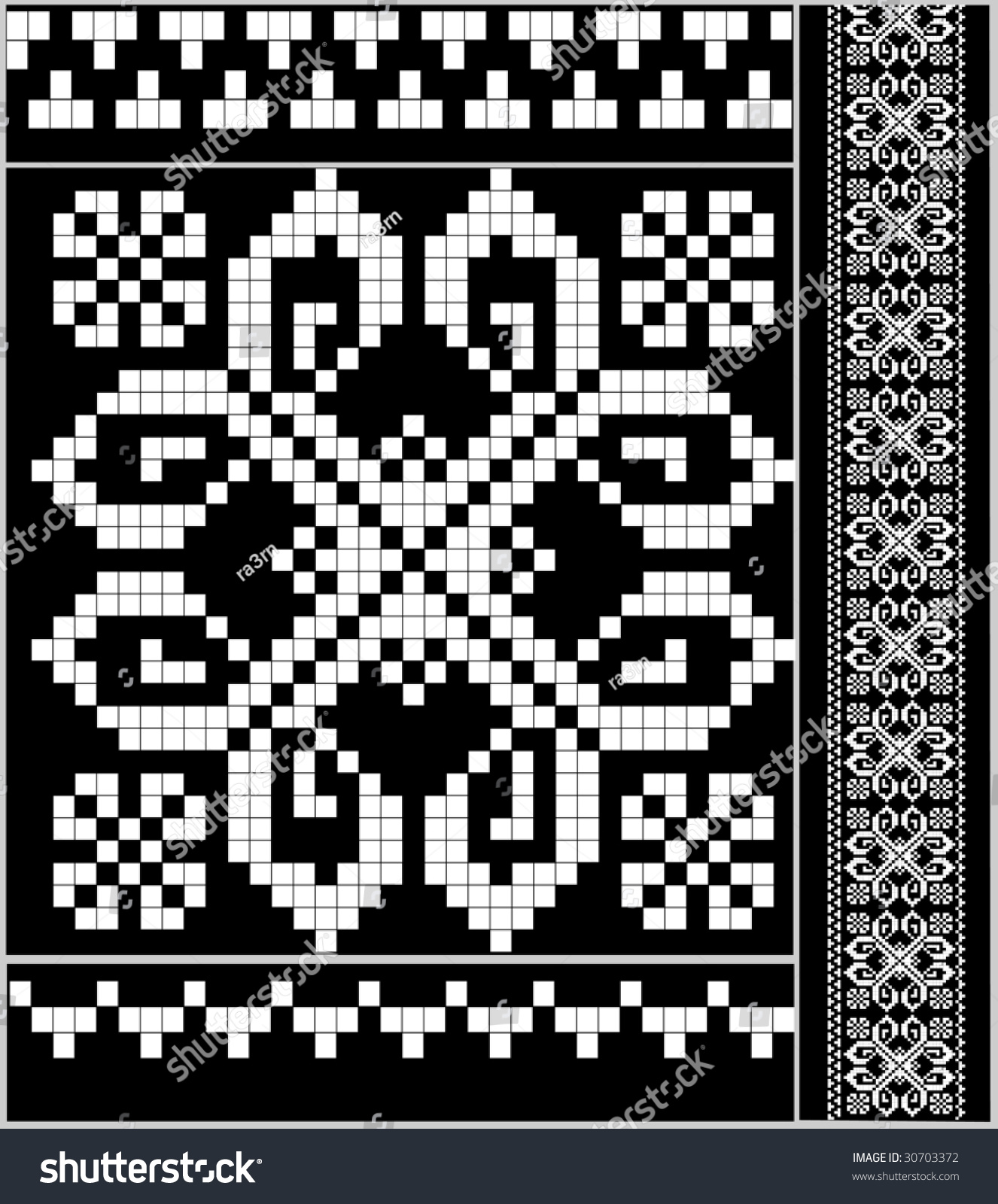 Simple Cubic Pattern Example Multiple Execution Stock Vector (Royalty ...