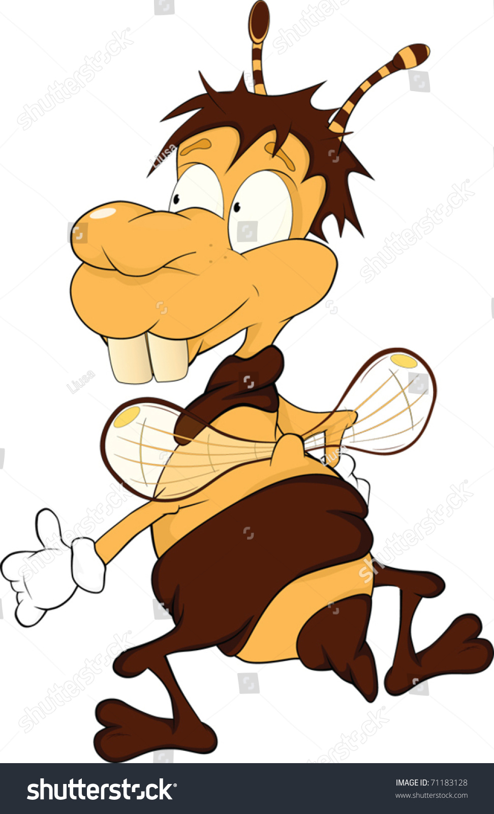 Small Bee Cartoon Stock Vector (Royalty Free) 71183128 | Shutterstock