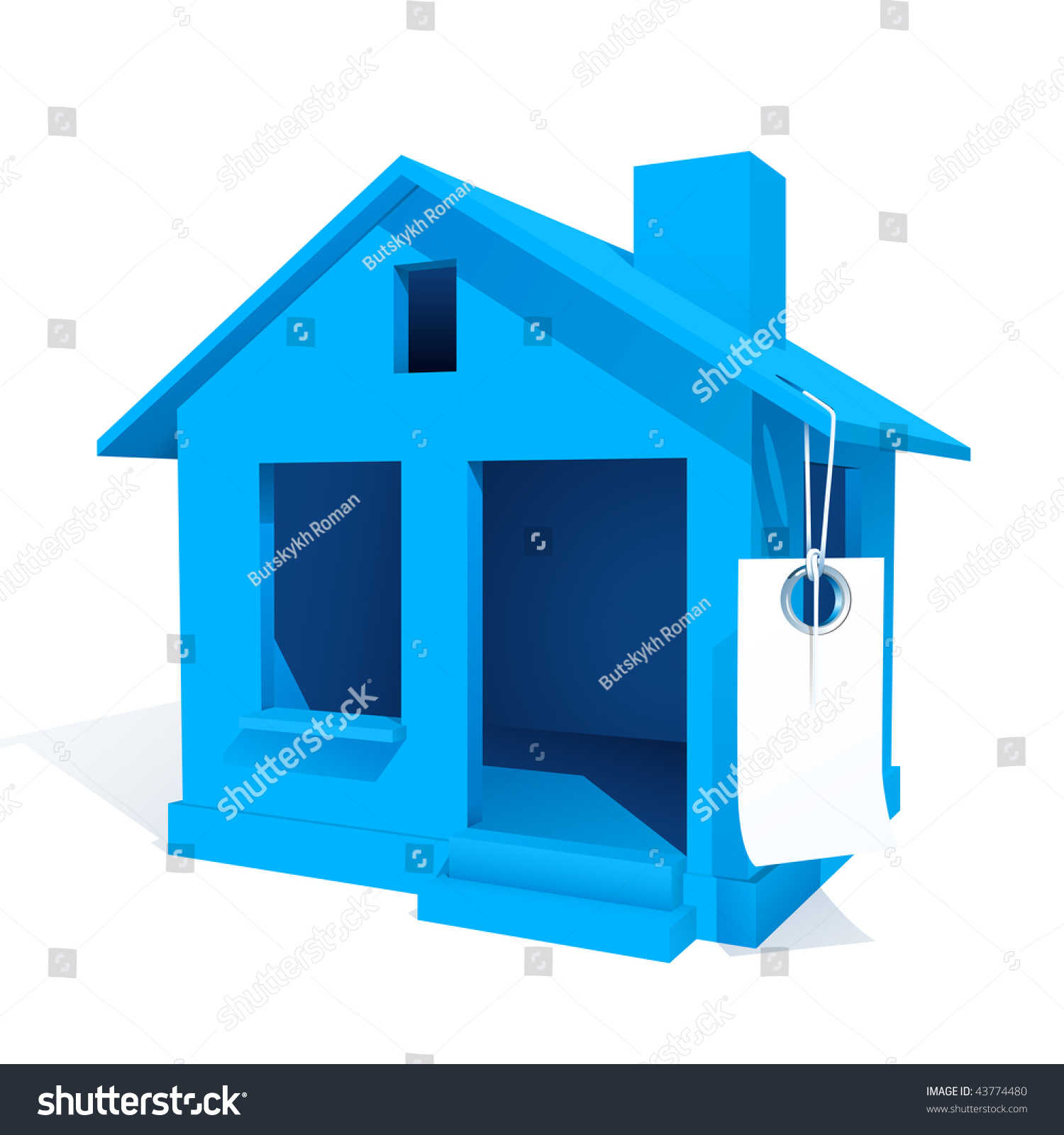 Small House Label Stock Vector (Royalty Free) 43774480 | Shutterstock
