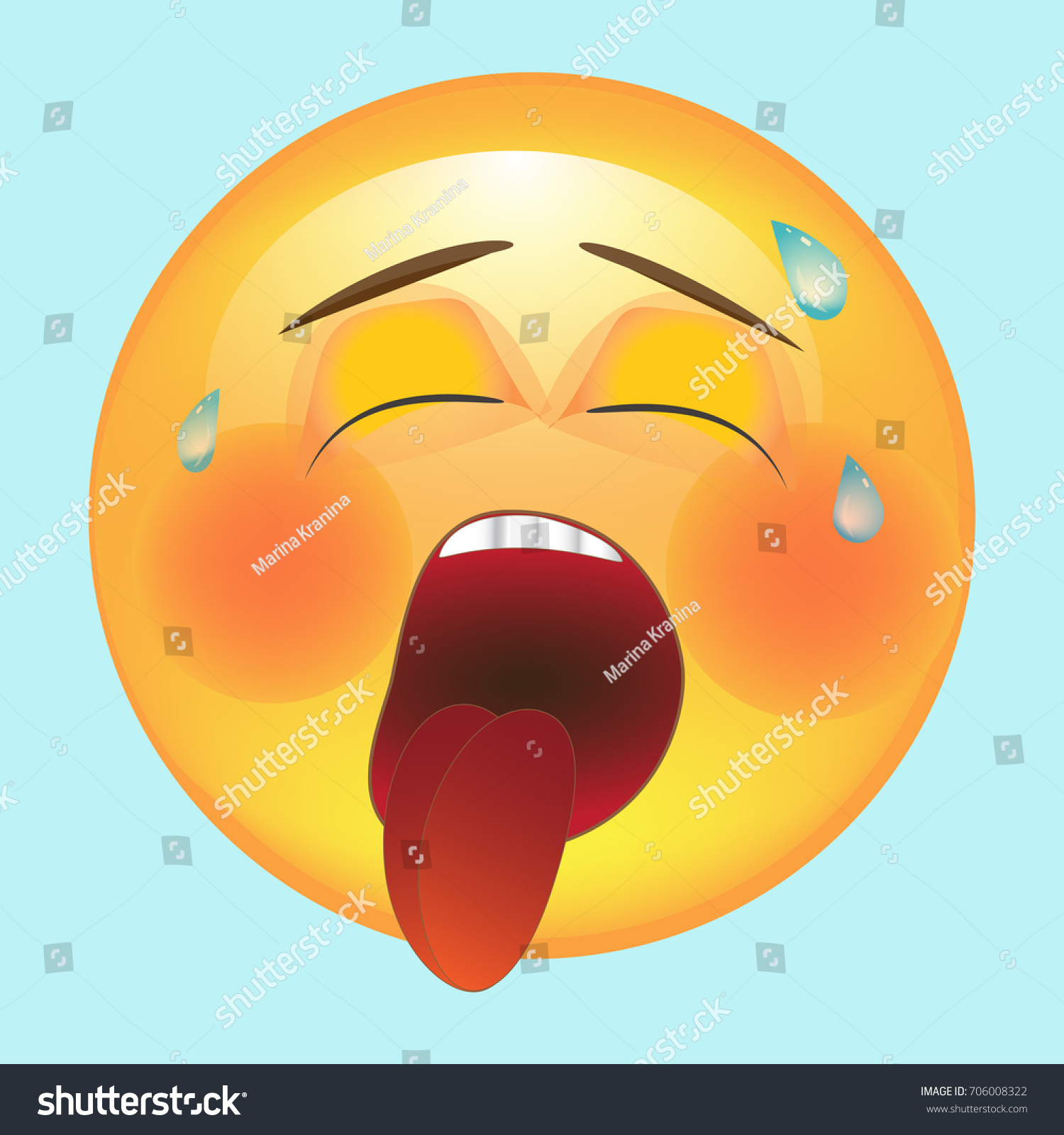 Smiley Hurts Stock Vector (Royalty Free) 706008322