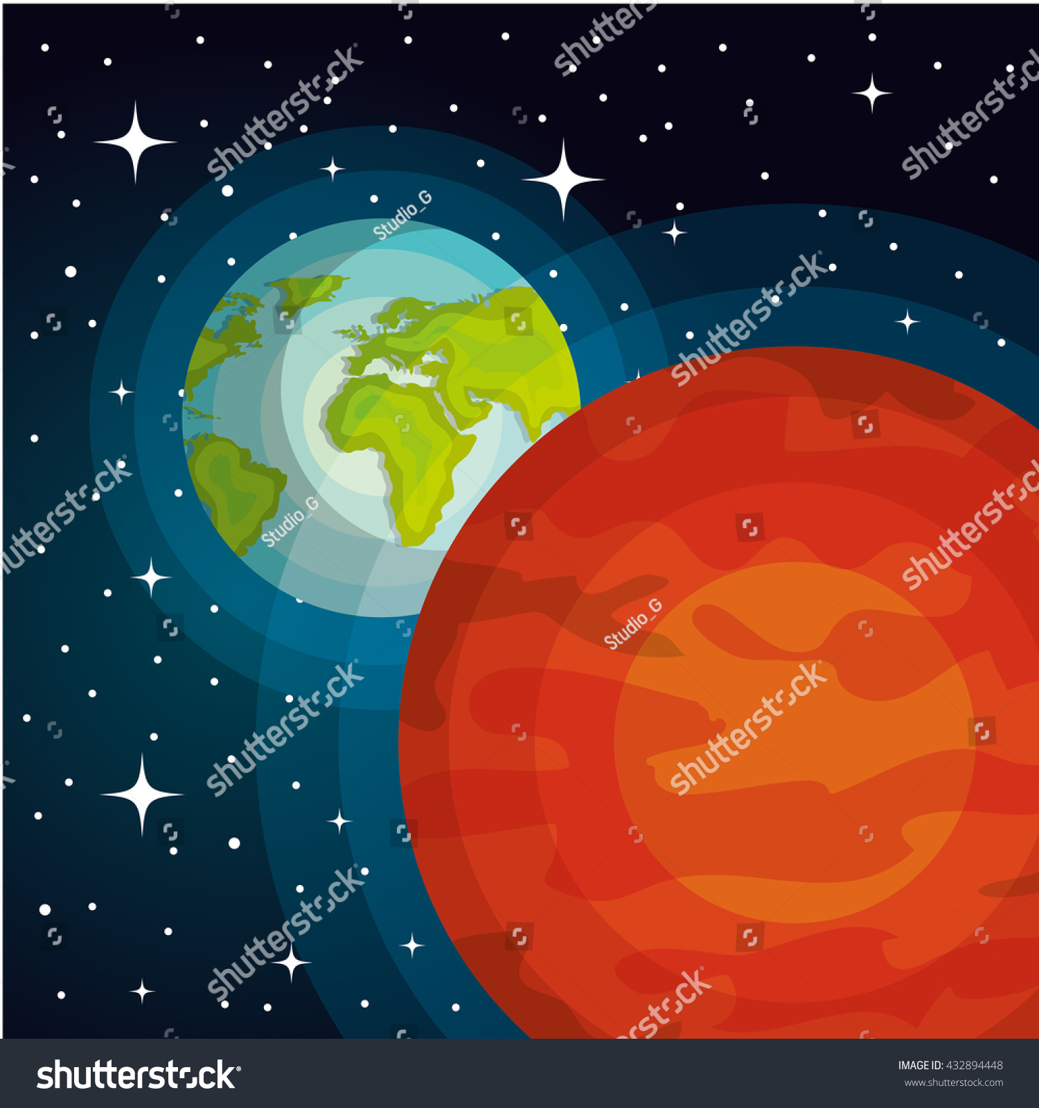 Solar System Design Stock Vector (Royalty Free) 432894448 | Shutterstock