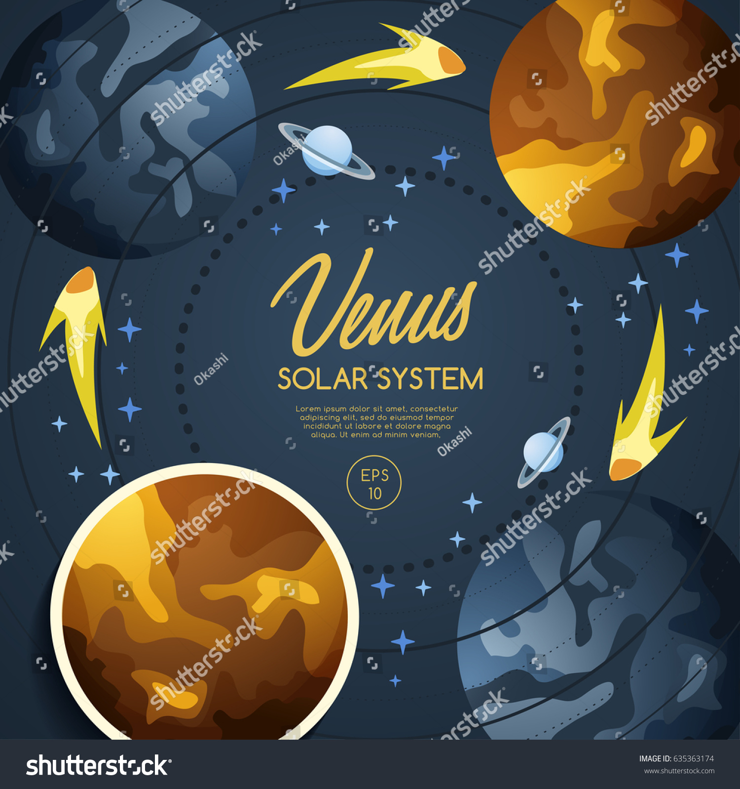 Solar System Planets Vector Illustration Stock Vector (Royalty Free ...