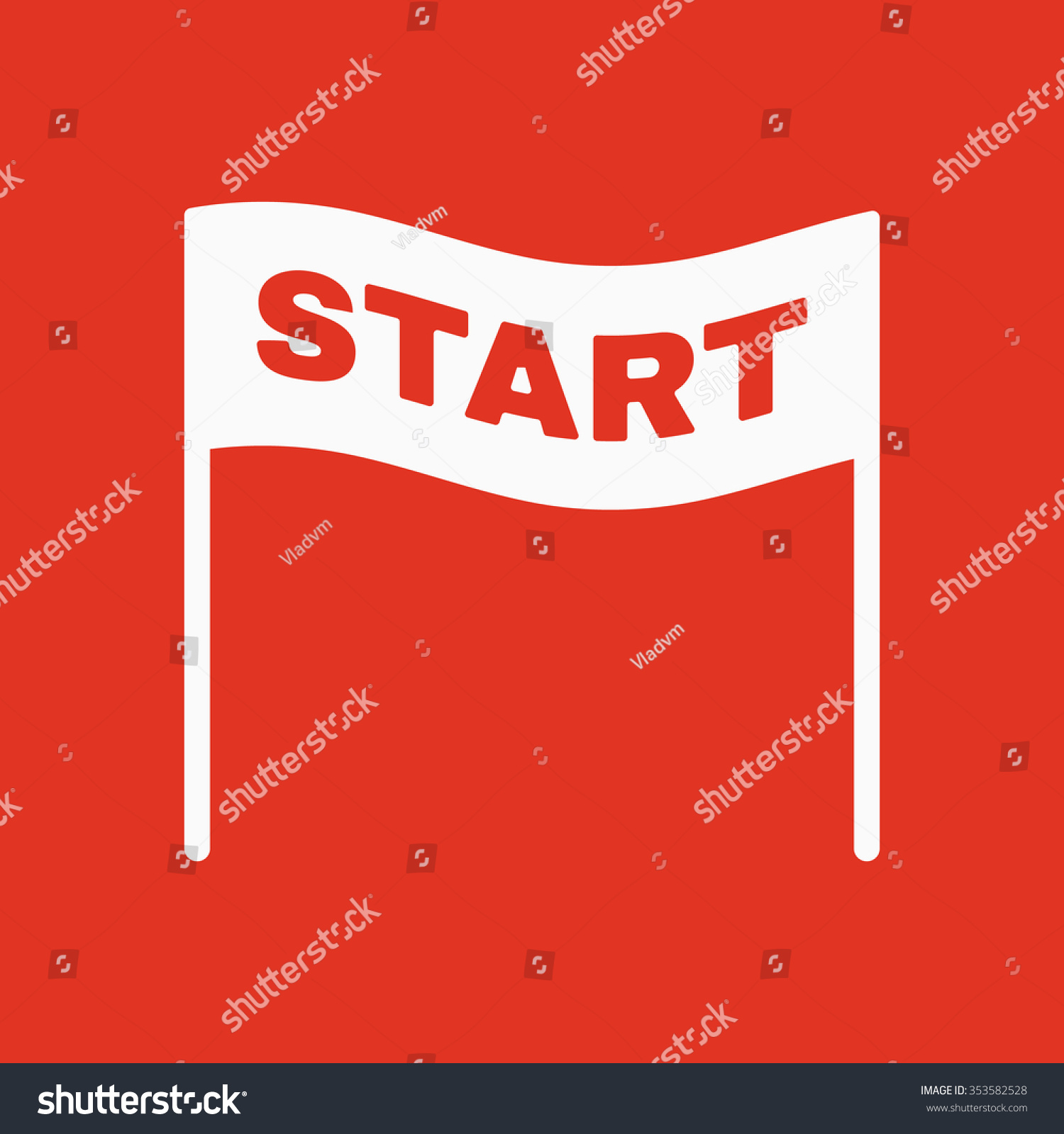 Start Icon Start Symbol Flat Vector Stock Vector (Royalty Free ...