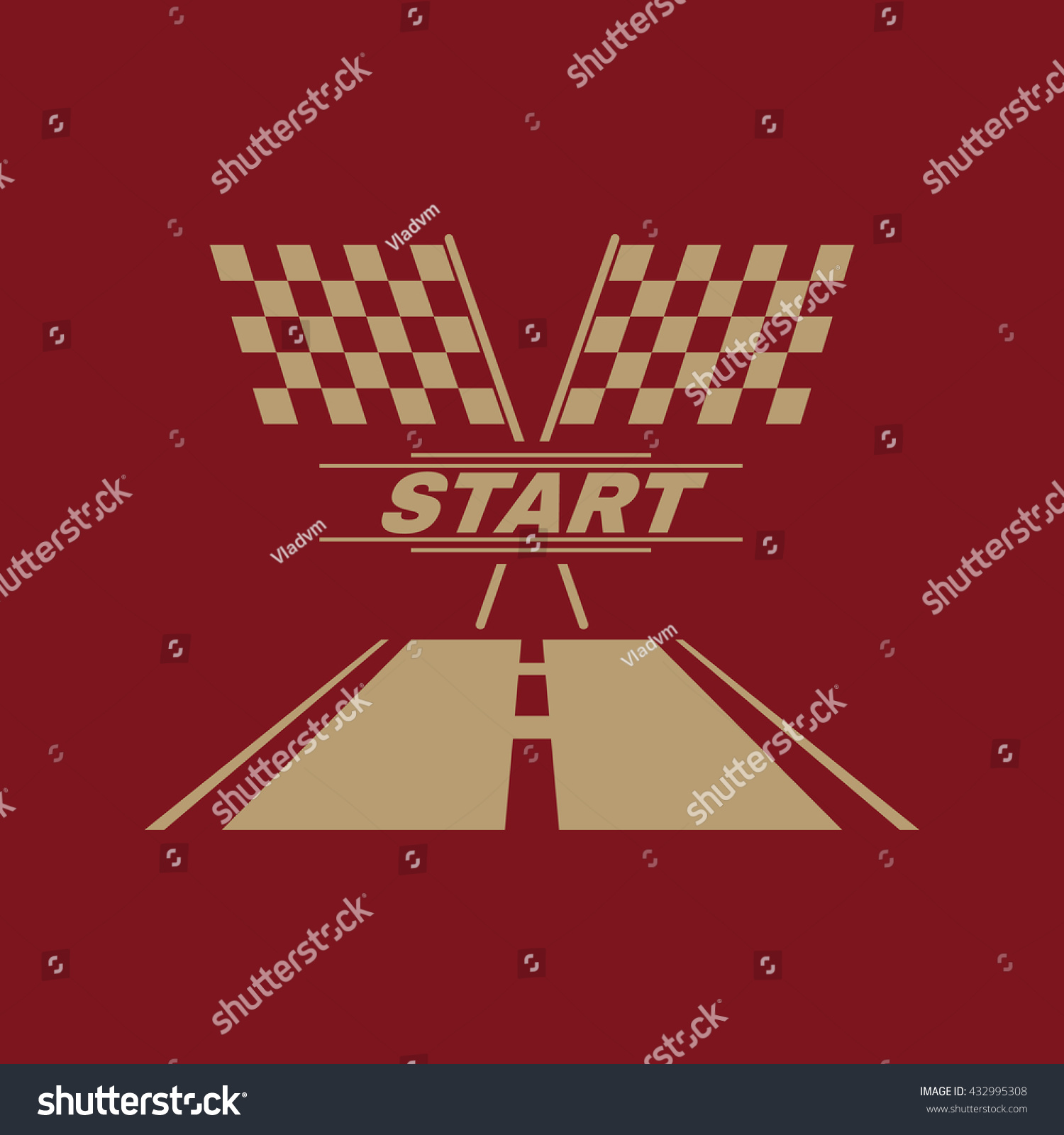 Start Icon Start Symbol Flat Vector: vector de stock (libre de regalías ...