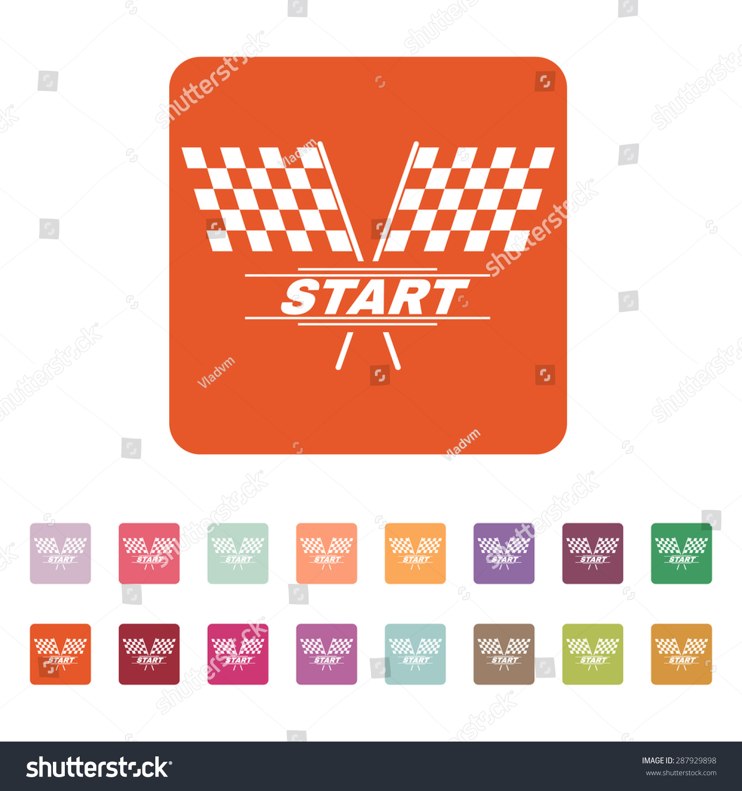 Start Icon Start Symbol Flat Vector Stock Vector (Royalty Free ...