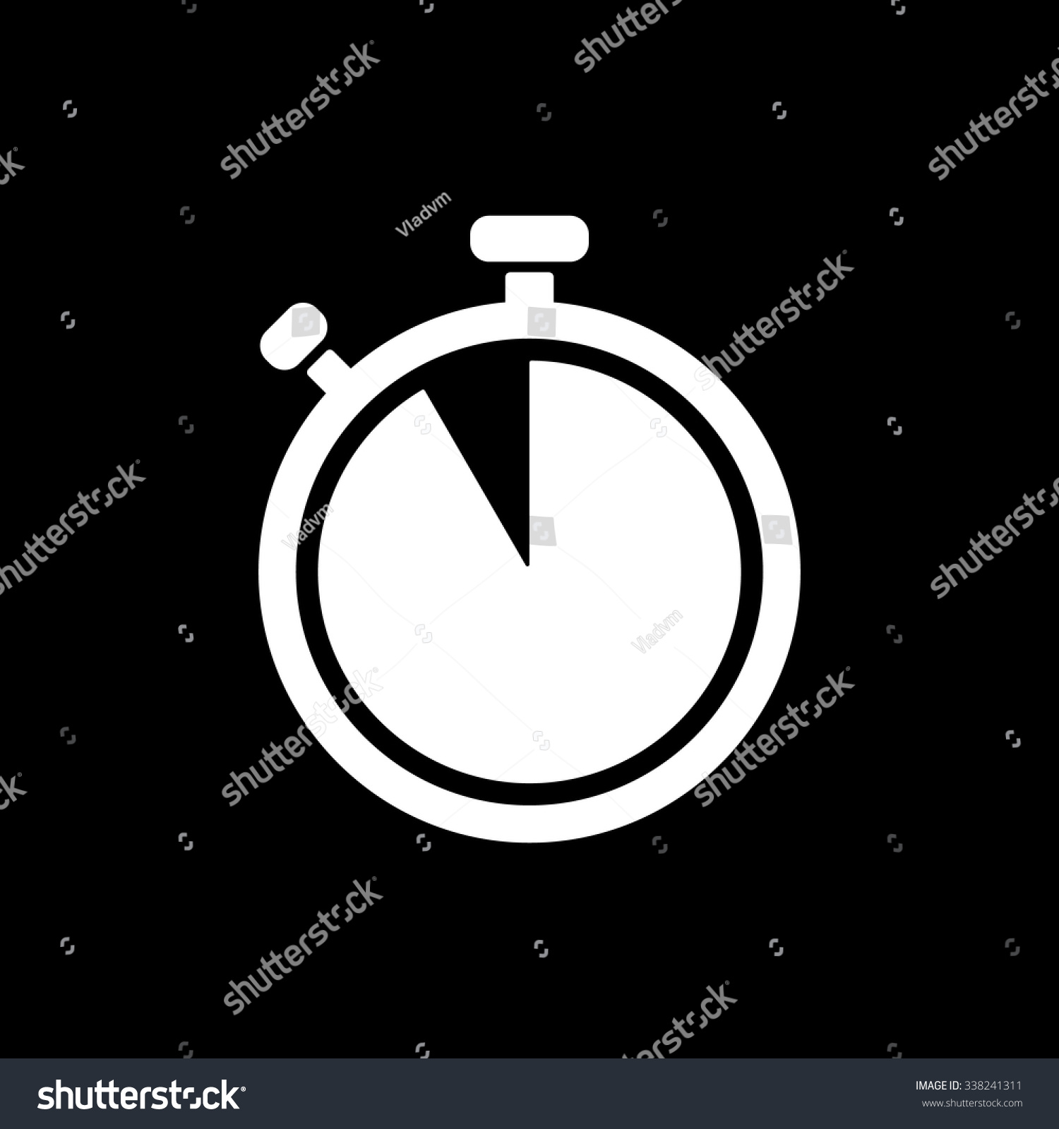 Stopwatch Icon Countdown Symbol Flat Vector Stock Vector (Royalty Free ...