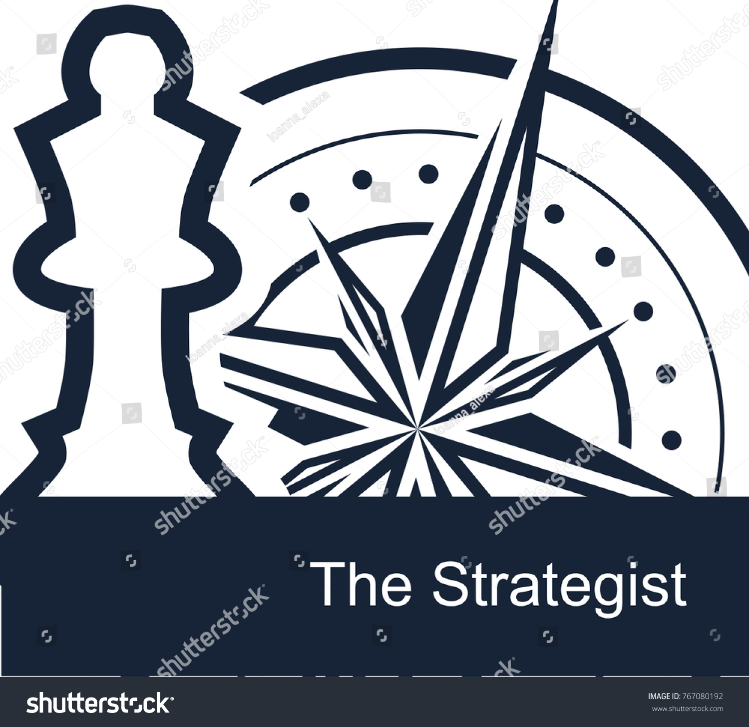 Strategist On White Background Vector Simple Stock Vector (Royalty Free ...