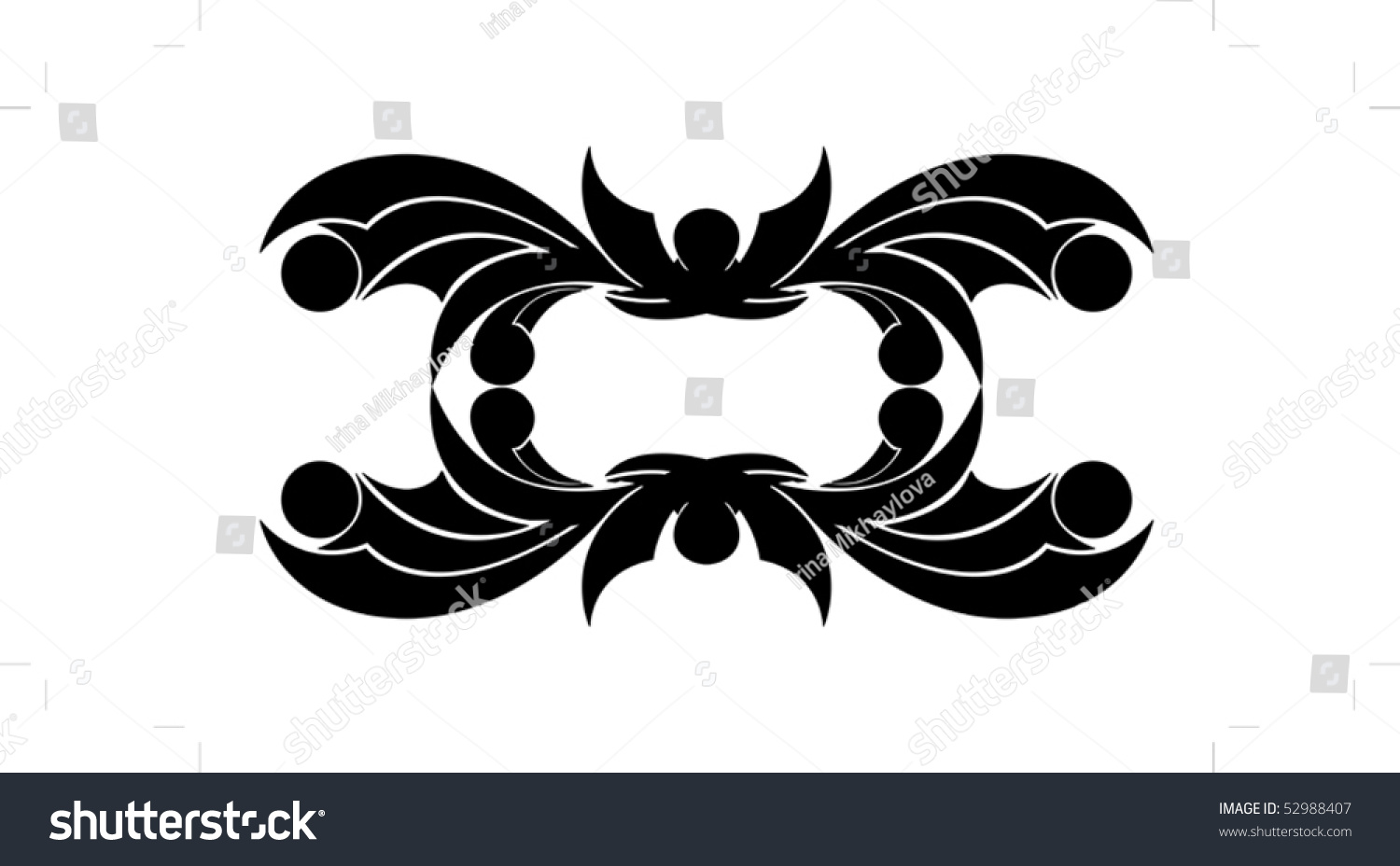 Stylized Bat Vector Illustration Stock Vector (Royalty Free) 52988407 ...