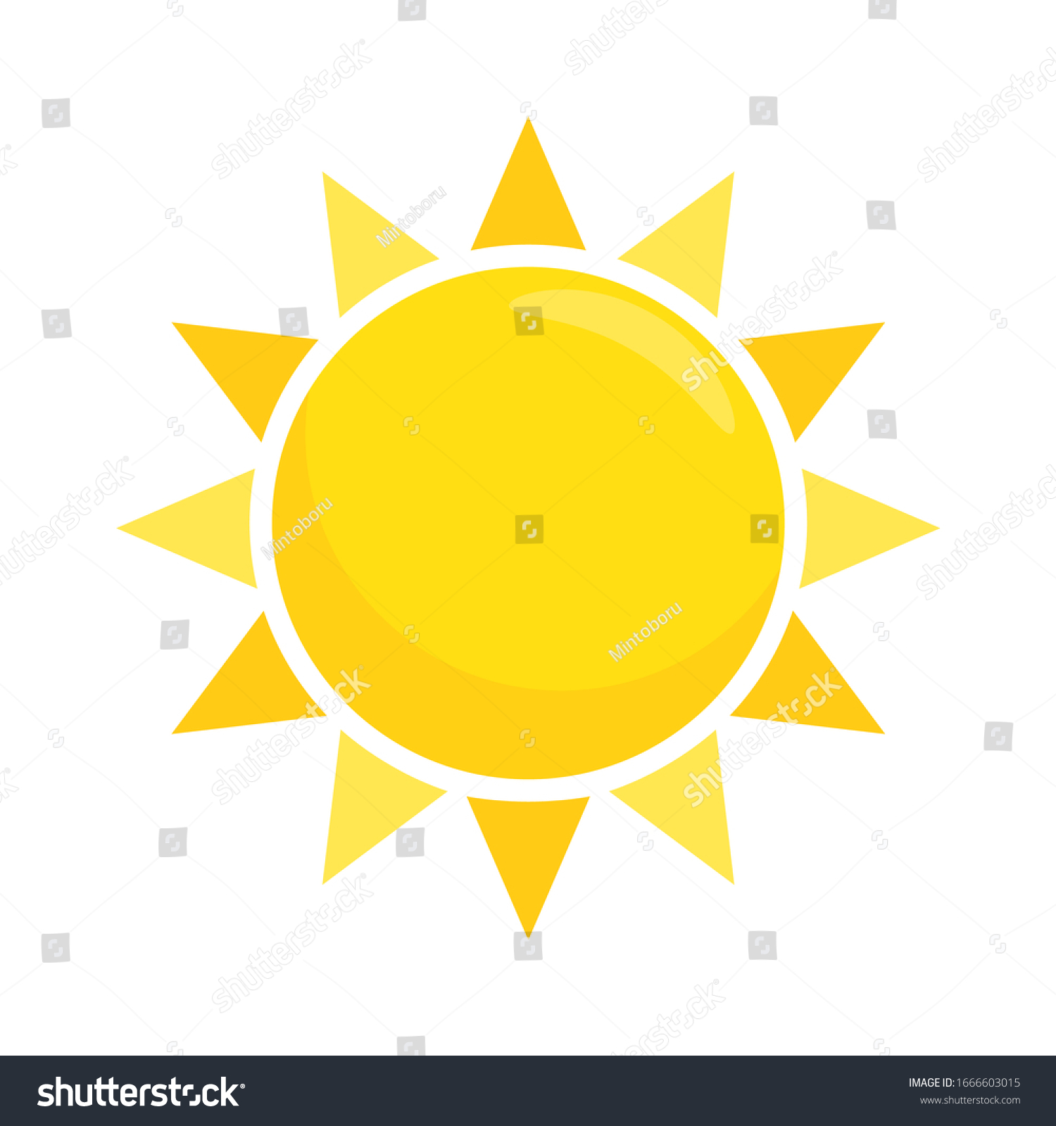 el sol. Ilustración vectorial aislada: vector de stock (libre de ...