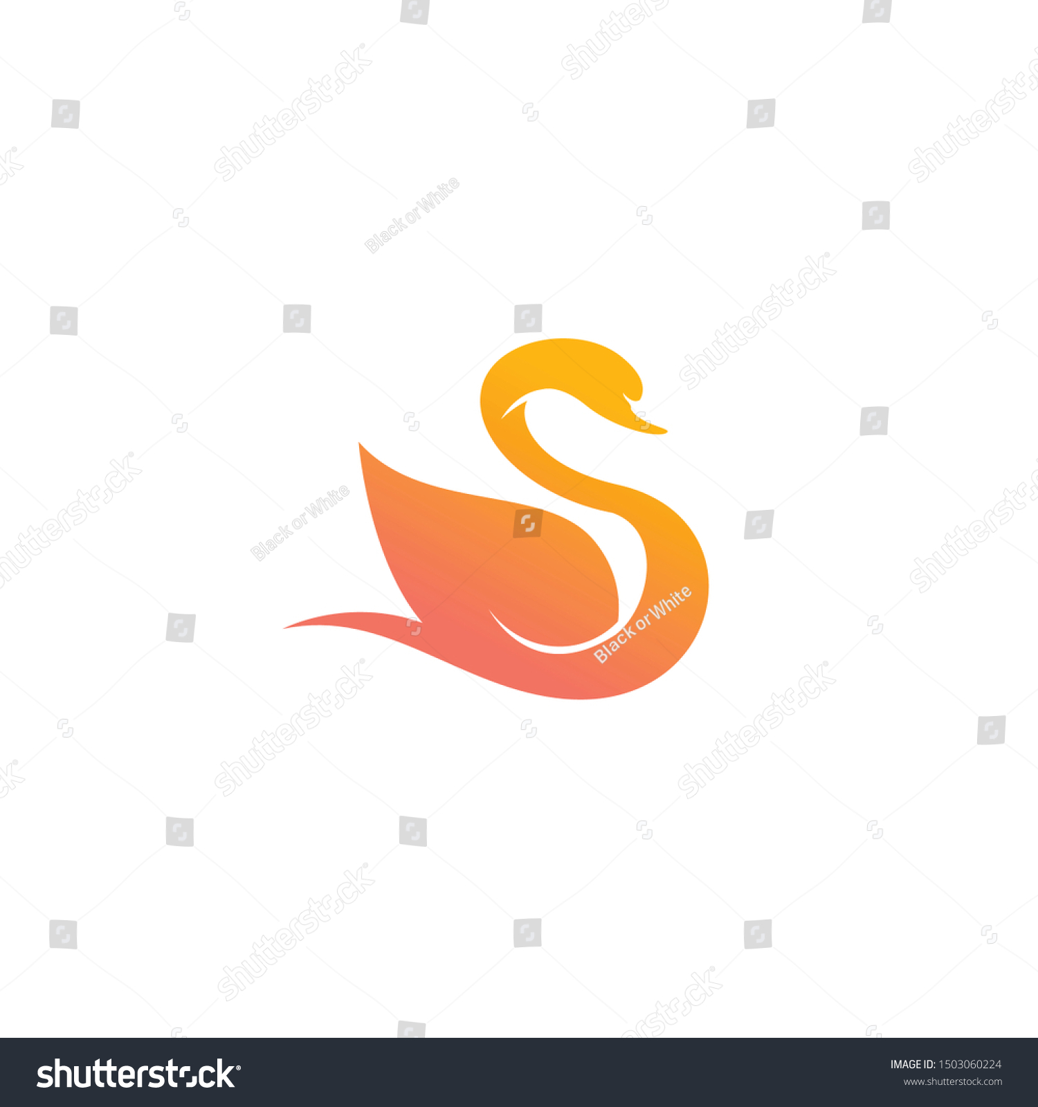Swan Logo Design Vector Stock Vector (Royalty Free) 1503060224 ...