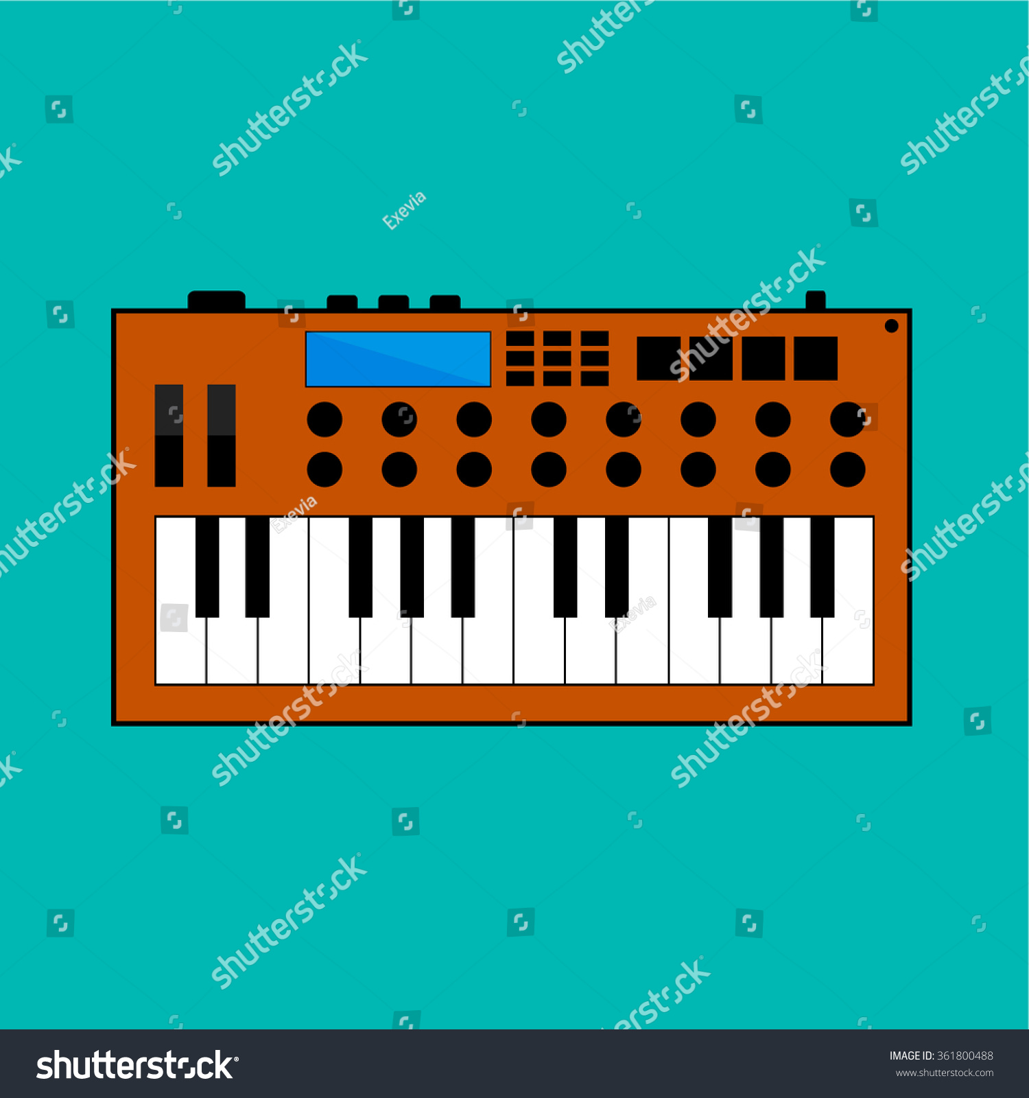 Synthesizer Drum Machine Flat Design Stock Vector (Royalty Free ...