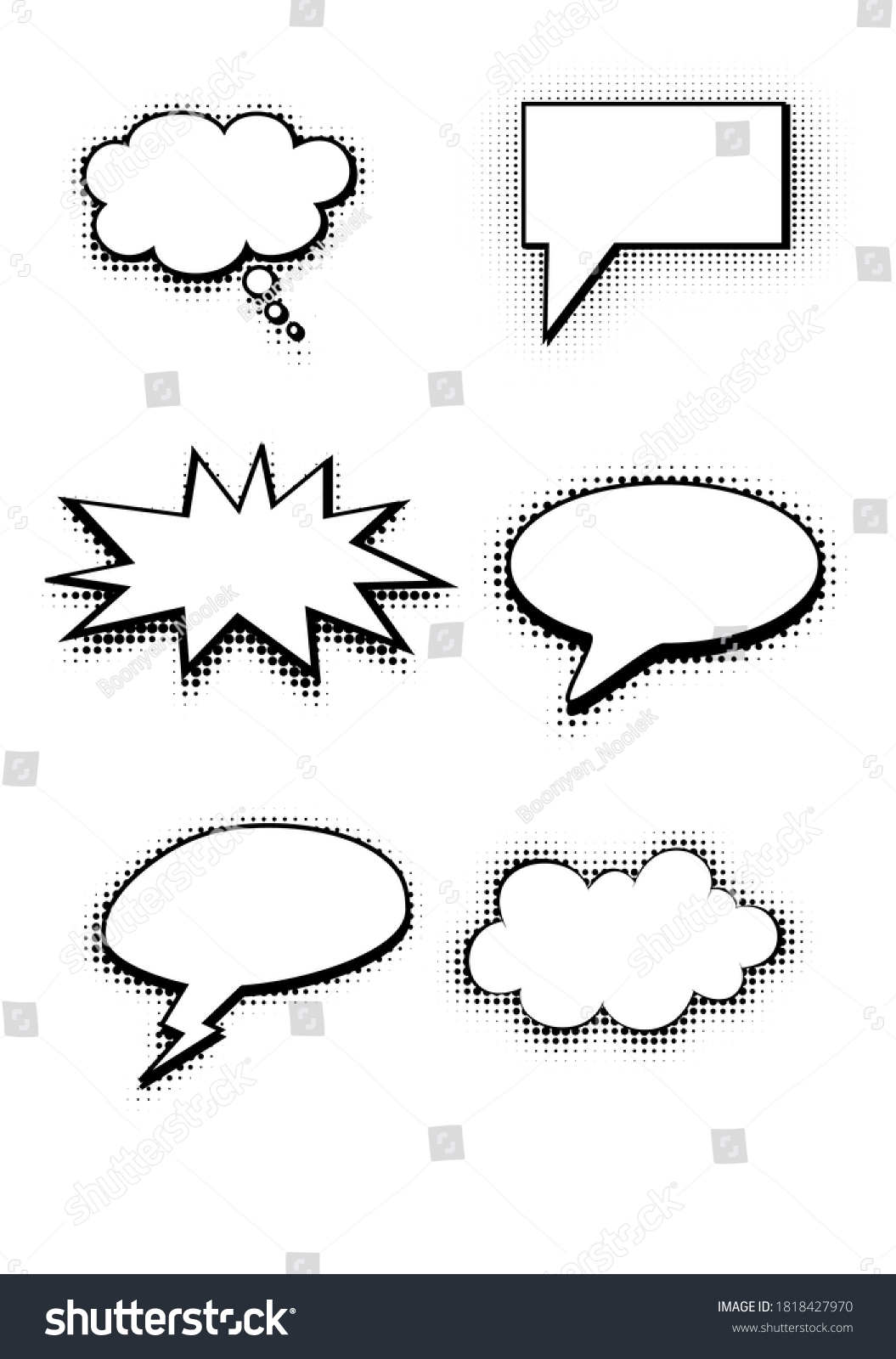 Text Box Comics Art Work Stock Vector (Royalty Free) 1818427970