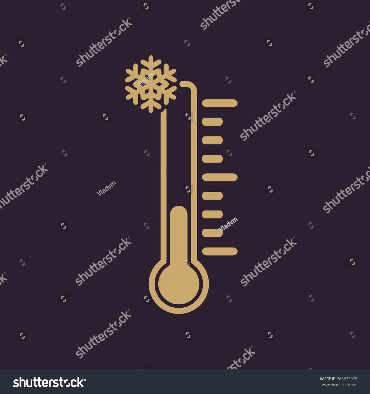 Thermometer Icon Low Temperature Symbol Flat Stock Vector (Royalty Free ...