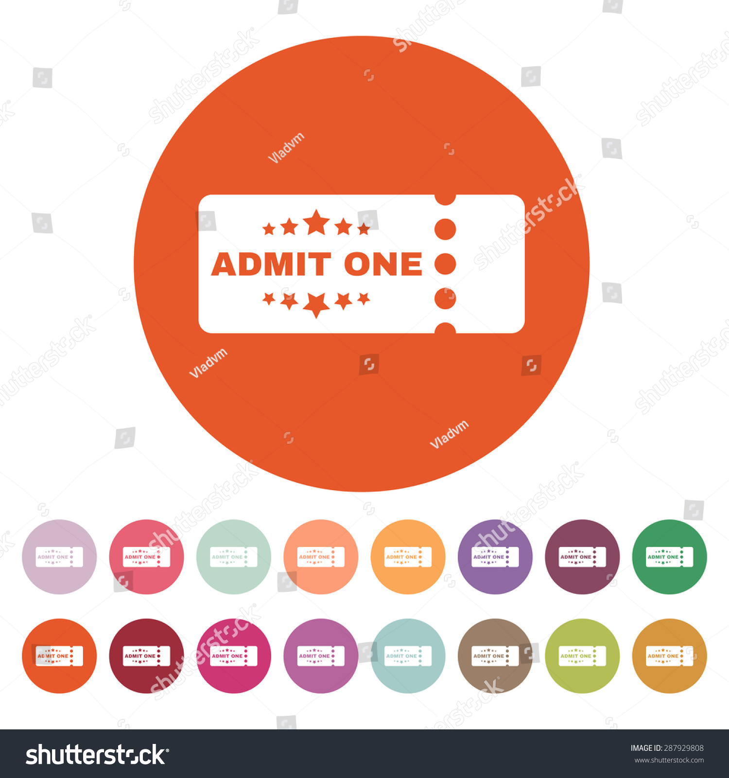 Ticket Icon Ticket Symbol Flat Vector Stock Vector (Royalty Free ...