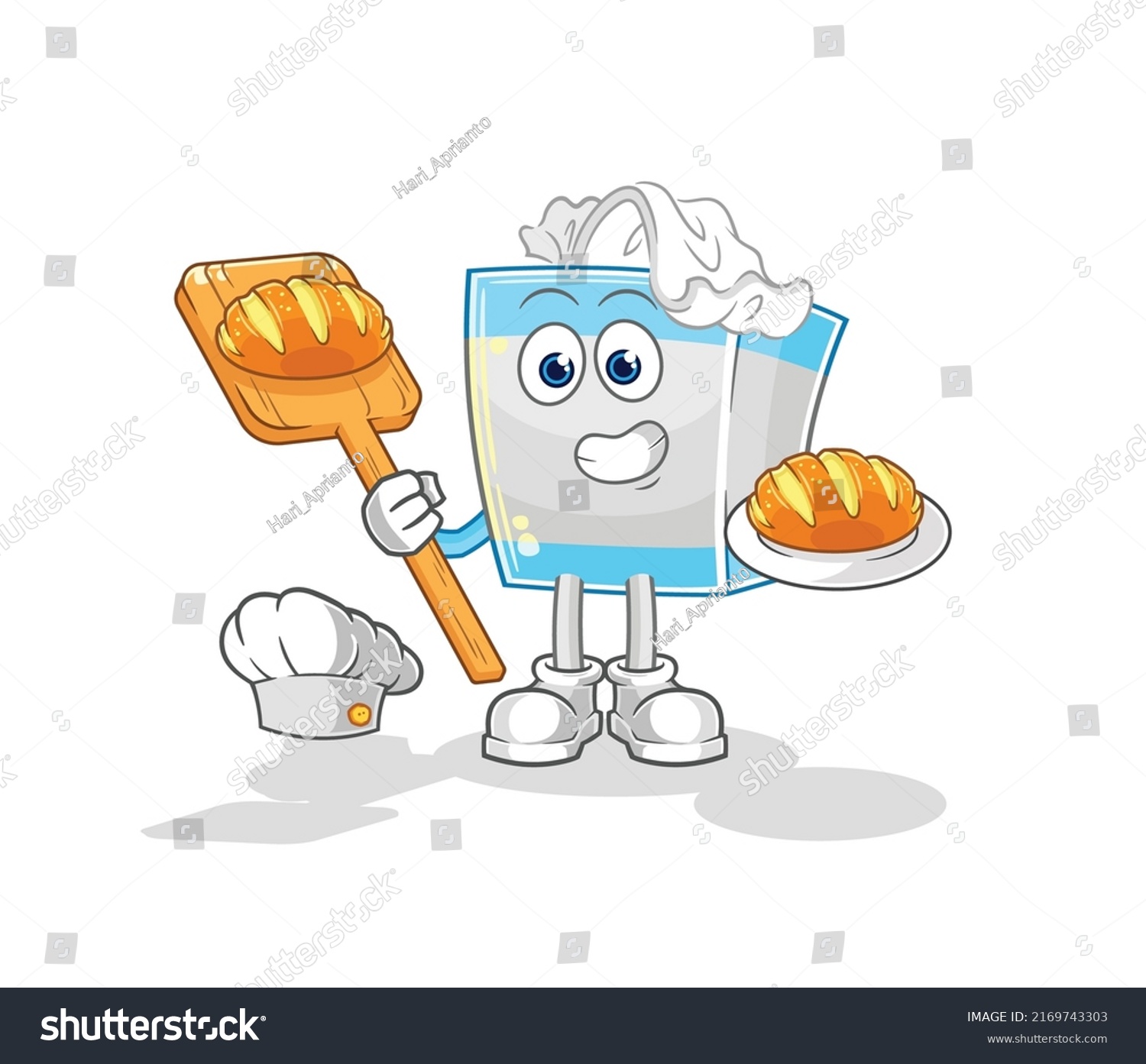 Tissue Box Baker Bread Cartoon Mascot Stock Vector (Royalty Free ...