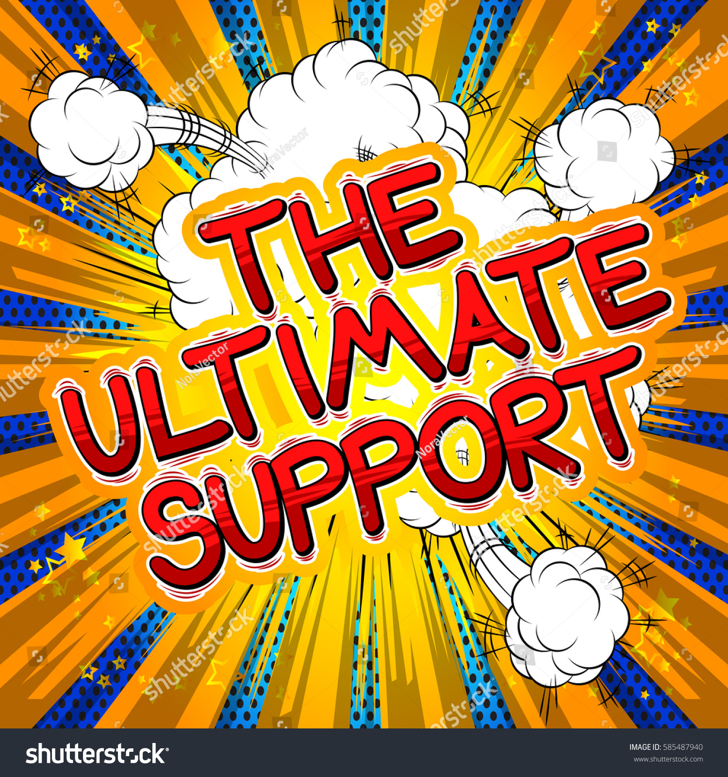 Ultimate Support Comic Book Style Word: เวกเตอร์สต็อก (ปลอดค่าลิขสิทธิ์ ...