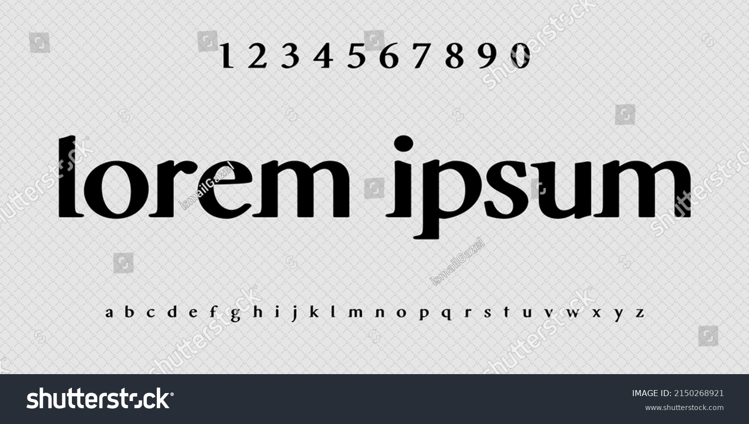 Unique Font Lorem Ipsum Stock Vector (Royalty Free) 2150268921 ...