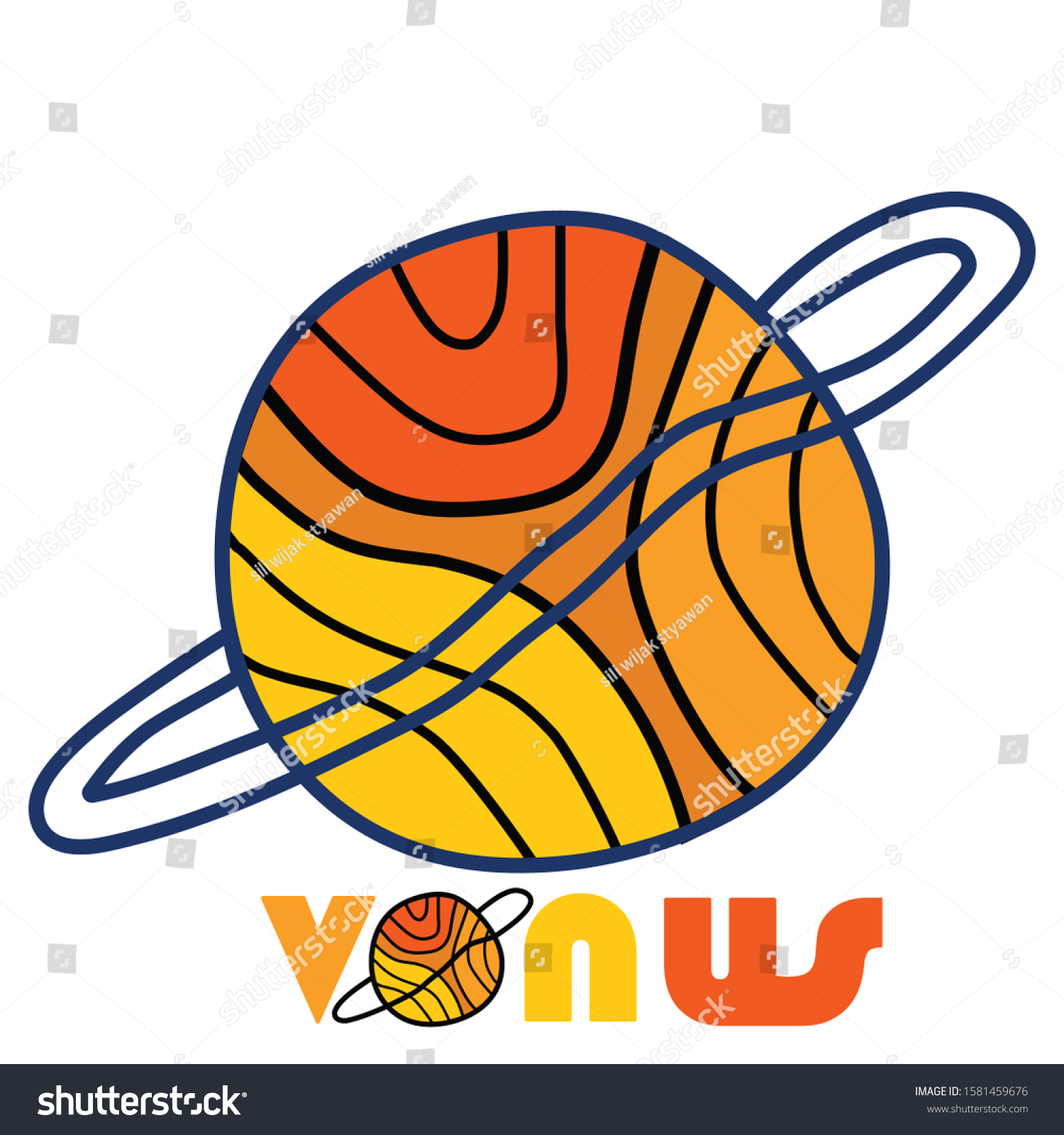 Venus Logo Vector Illustration Stock Vector (Royalty Free) 1581459676