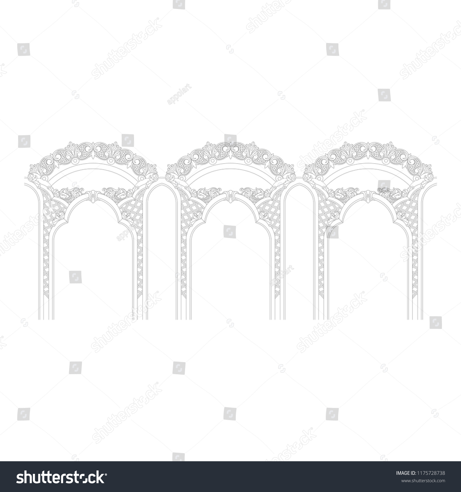 Vintage Arch Vector Stock Vector (Royalty Free) 1175728738