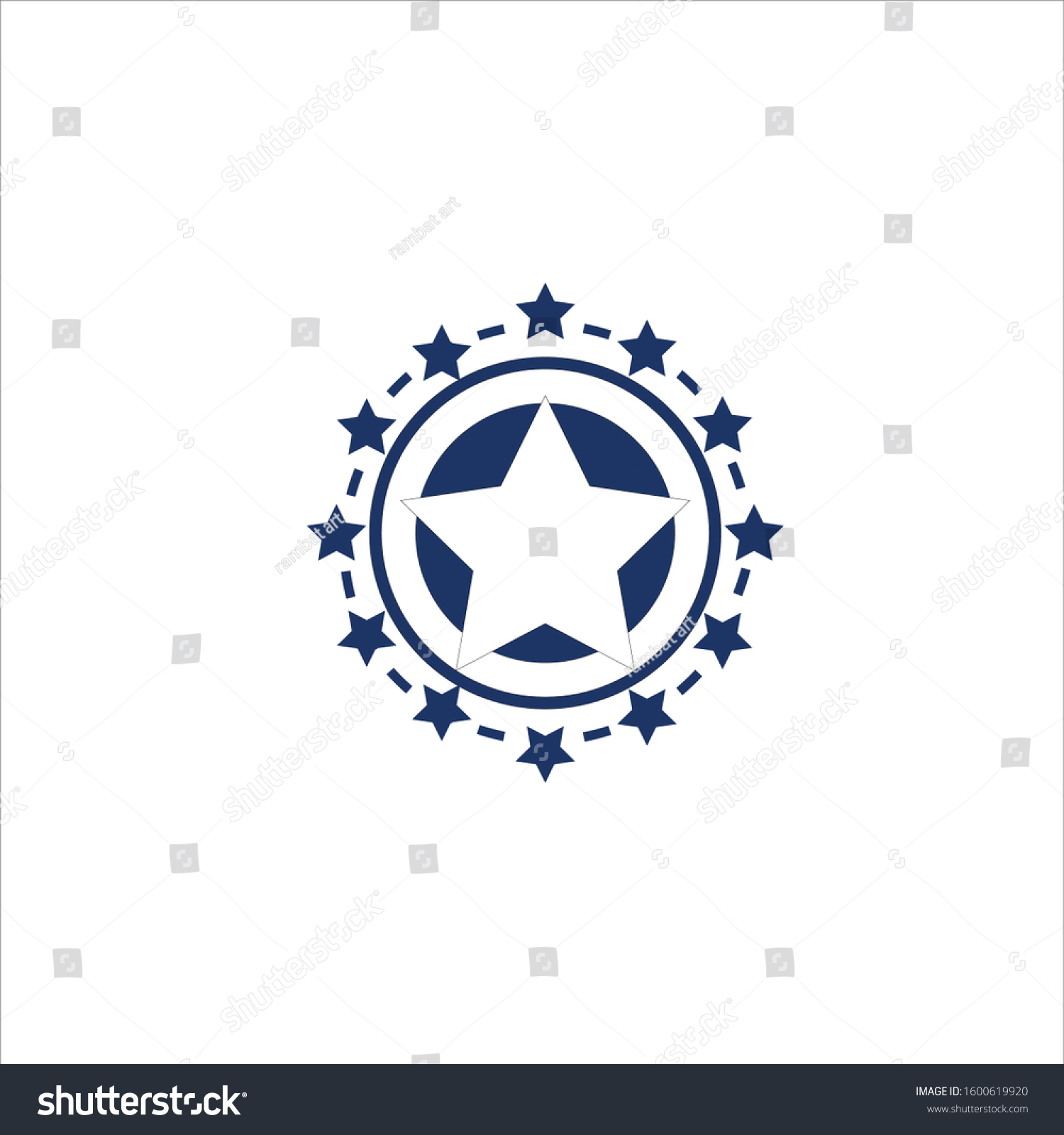 Vintage Star Vector Inside Stock Vector (Royalty Free) 1600619920