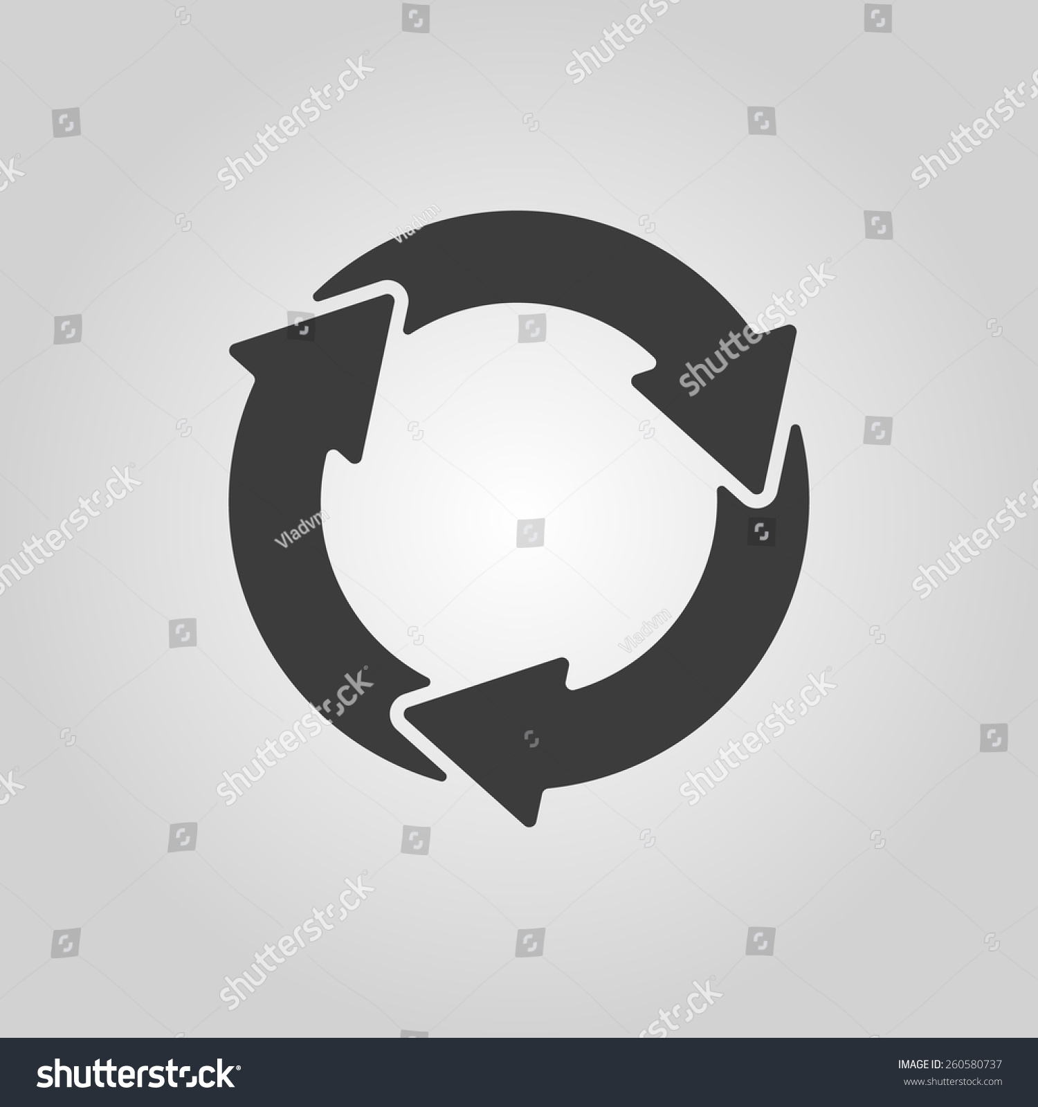 Waste Processing Icon Bio Symbol Flat Stock Vector (Royalty Free ...