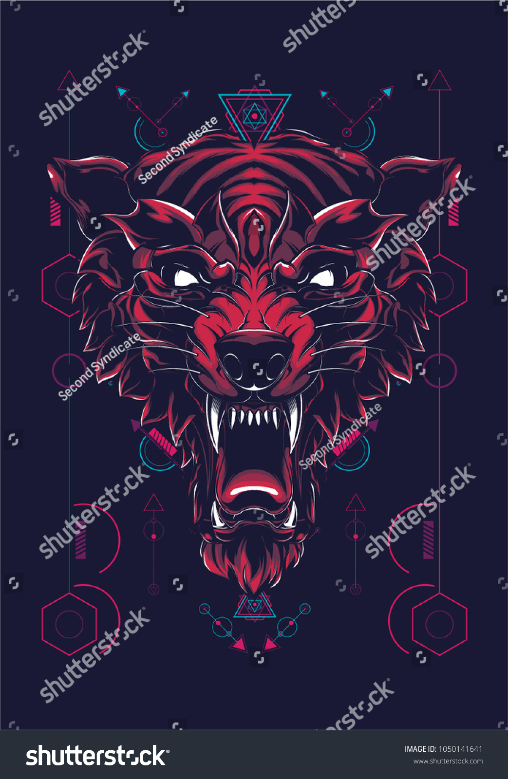 Wolf Sacred Geometry Stock Vector (Royalty Free) 1050141641 | Shutterstock