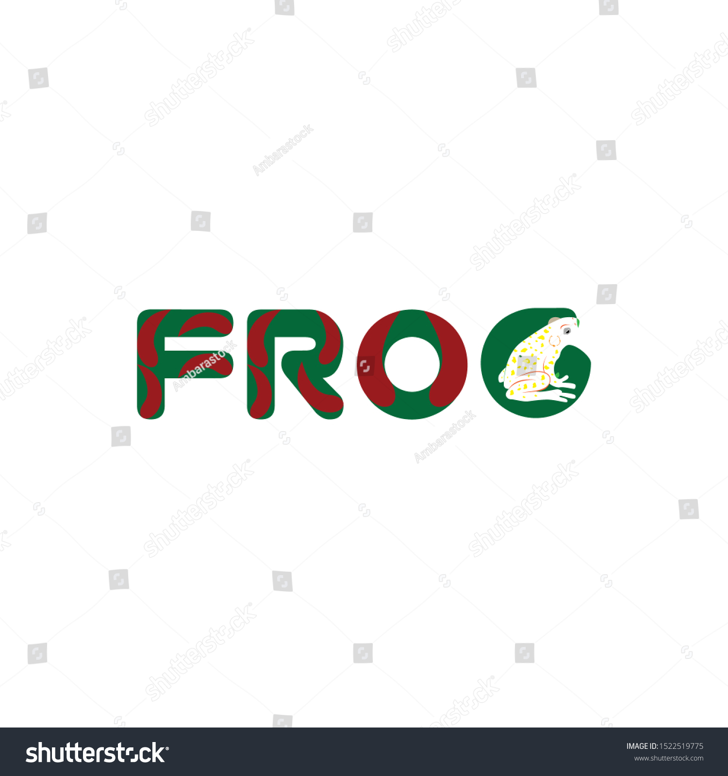 Word Frog Logo Vector Illustration Stock Vector (Royalty Free) 1522519775