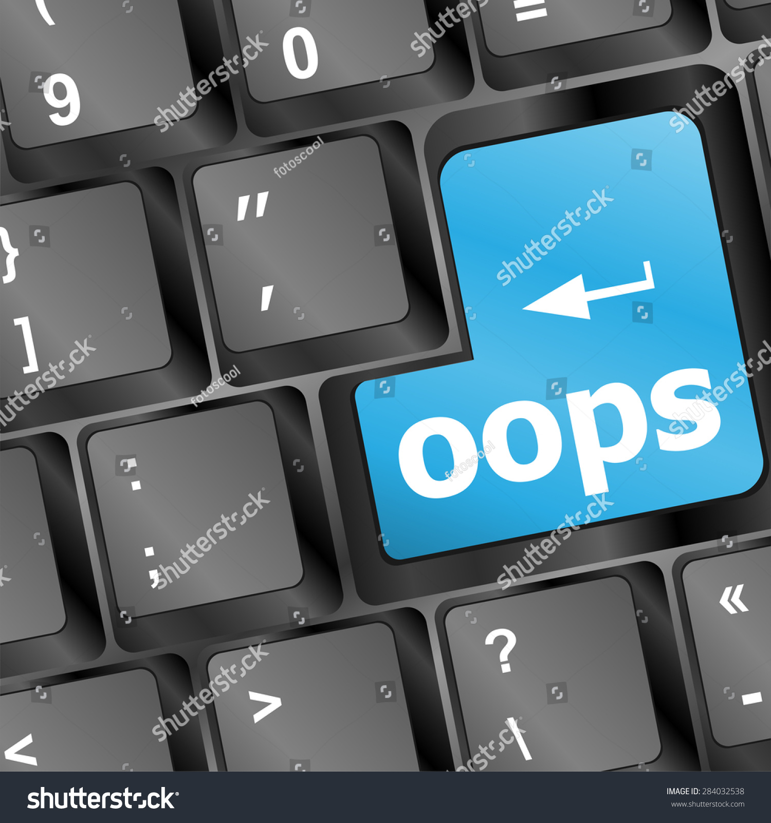Word Oops On Computer Keyboard Vector Stock Vector (Royalty Free ...