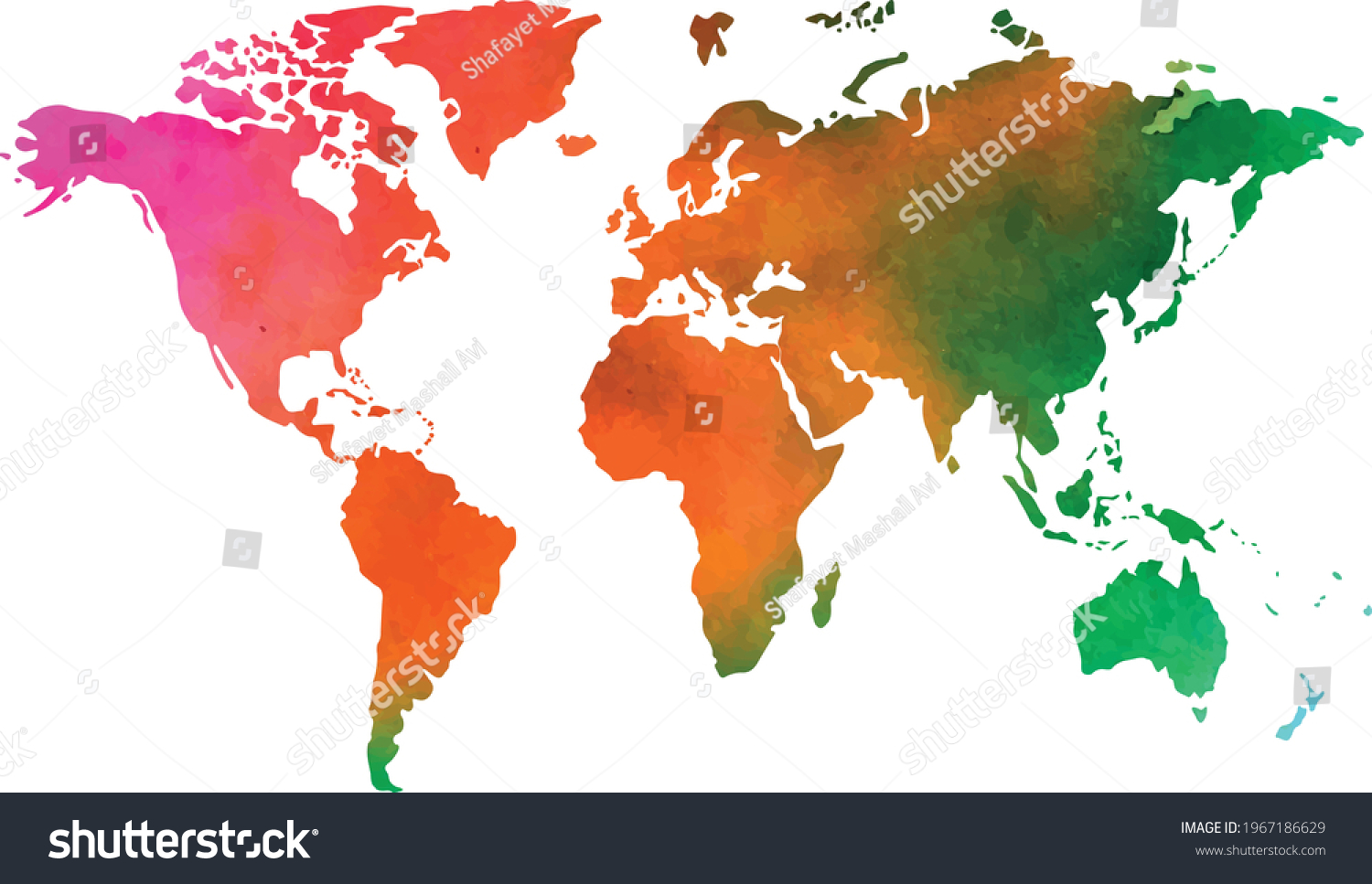 La salpicadura de color del mapa: vector de stock (libre de regalías ...