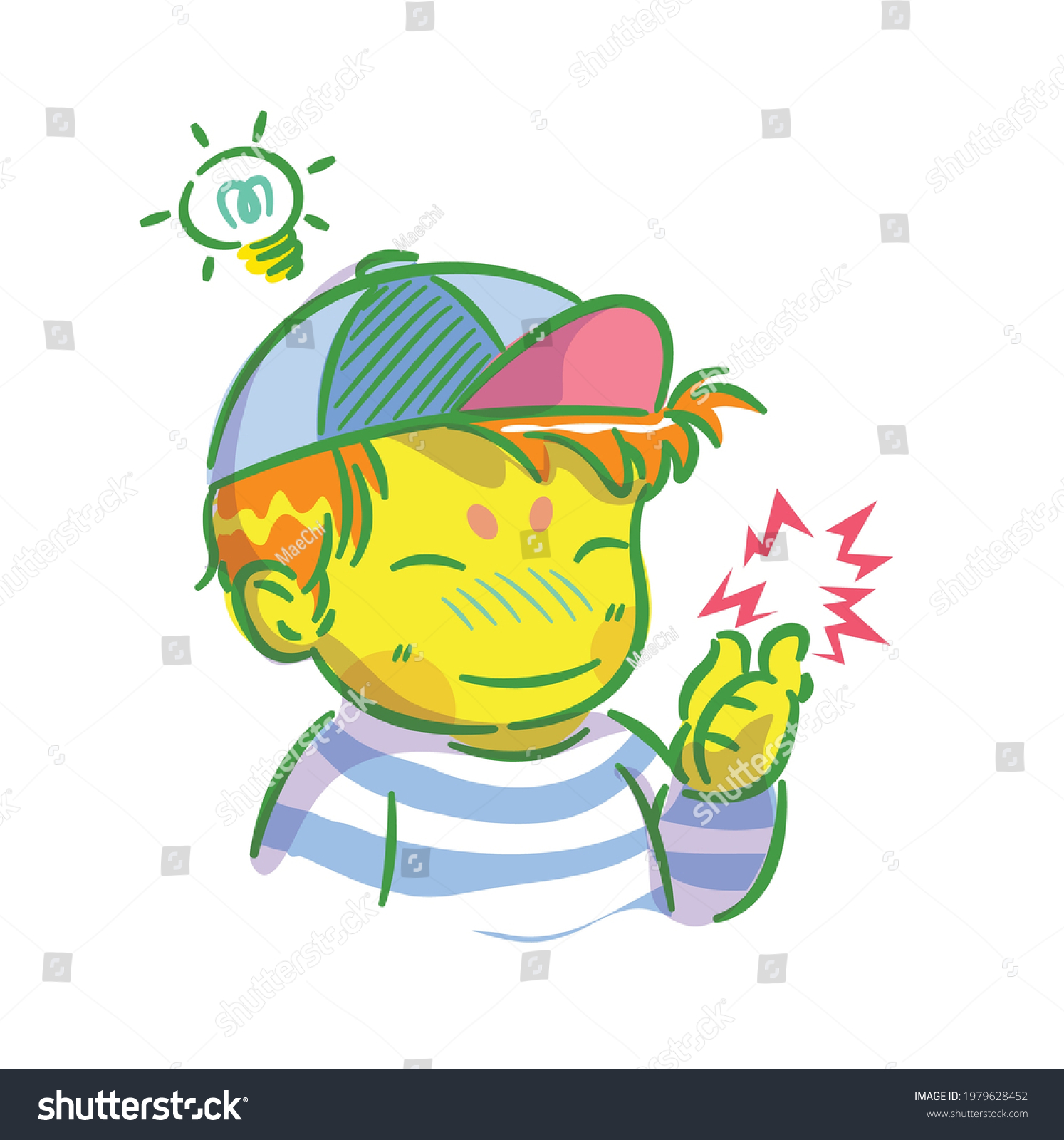 Yellow Boy Find Solution Stock Vector (Royalty Free) 1979628452 ...