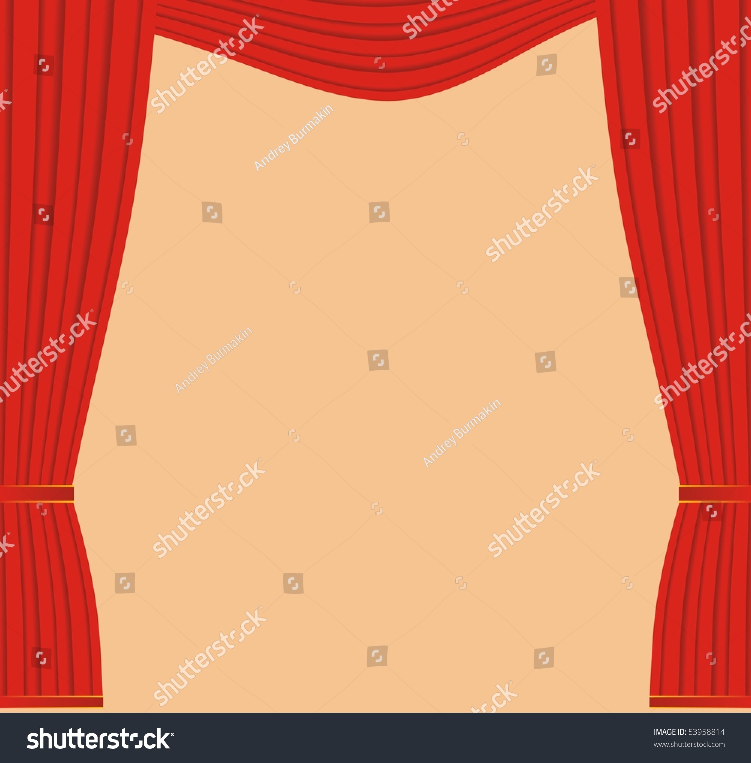Theater Curtains Vector Stock Vector (Royalty Free) 53958814