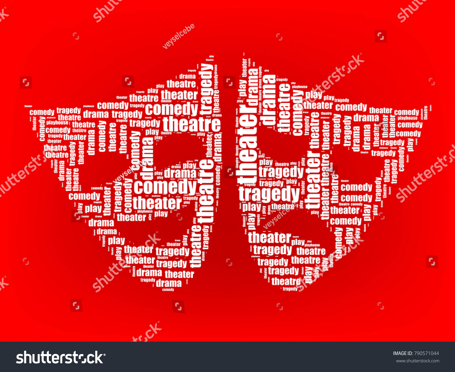 Theater Icon Word Cloud Design Stock Vector (Royalty Free) 790571044 ...