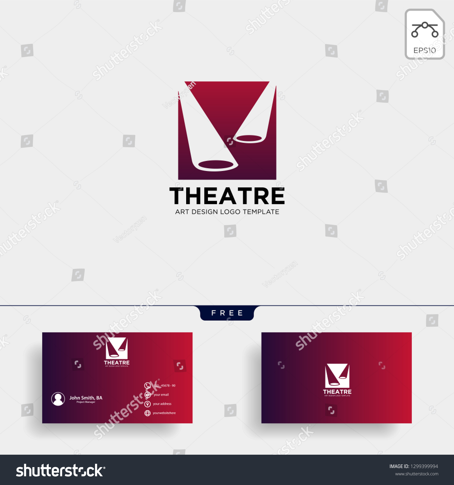 Theater Mask Actor Logo Template Vector Stock Vector (Royalty Free ...