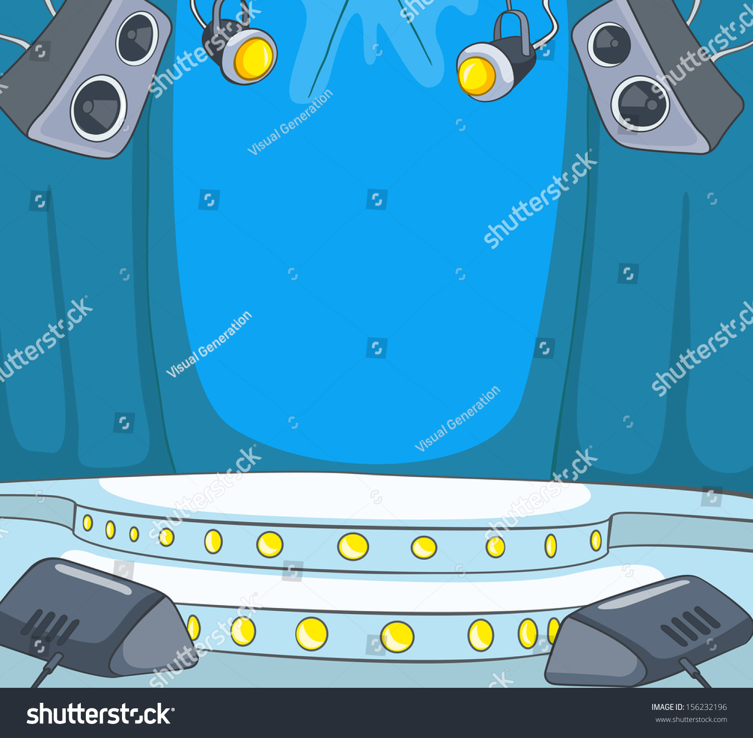 Theater Stage Cartoon Stock Vector Illustration 156232196 : Shutterstock