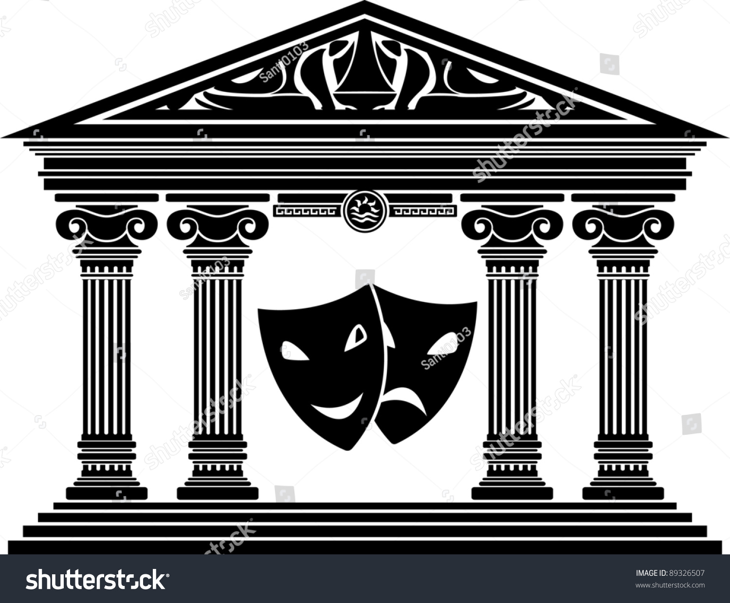 Theater Stencil Vector Illustration Design Stock Vector 89326507 ...