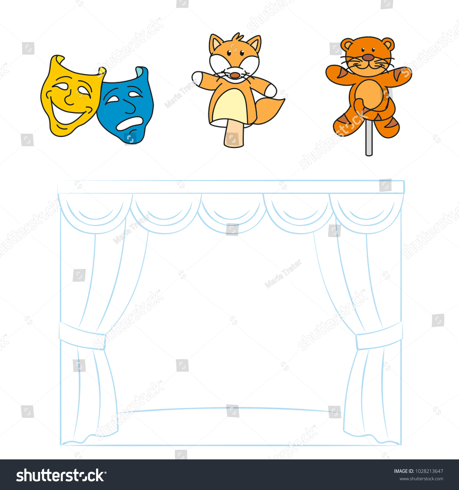 Theatre Stage Vector Stock Vector (Royalty Free) 1028213647 | Shutterstock