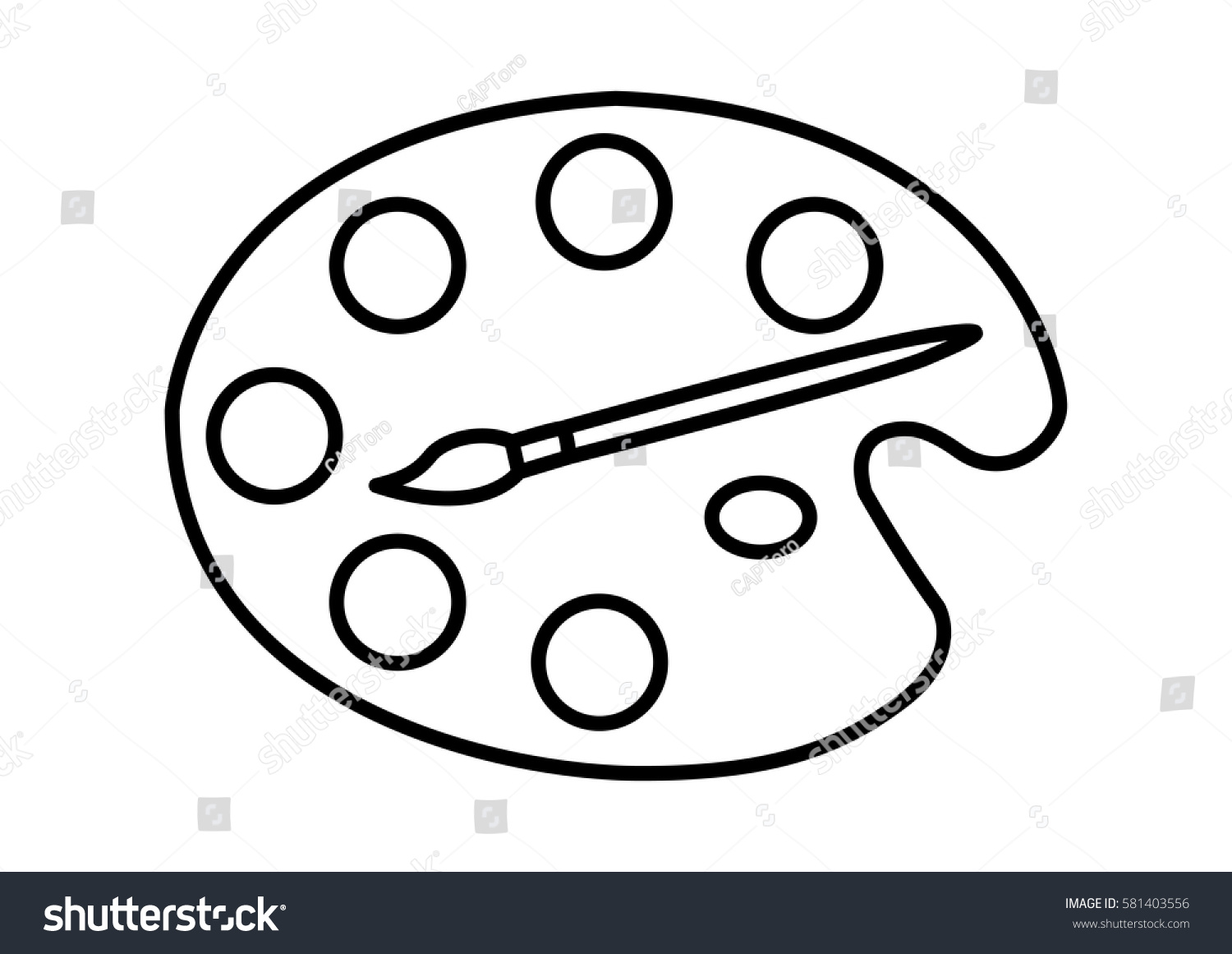 Theme Outline Icon Menu Stock Vector (Royalty Free) 581403556