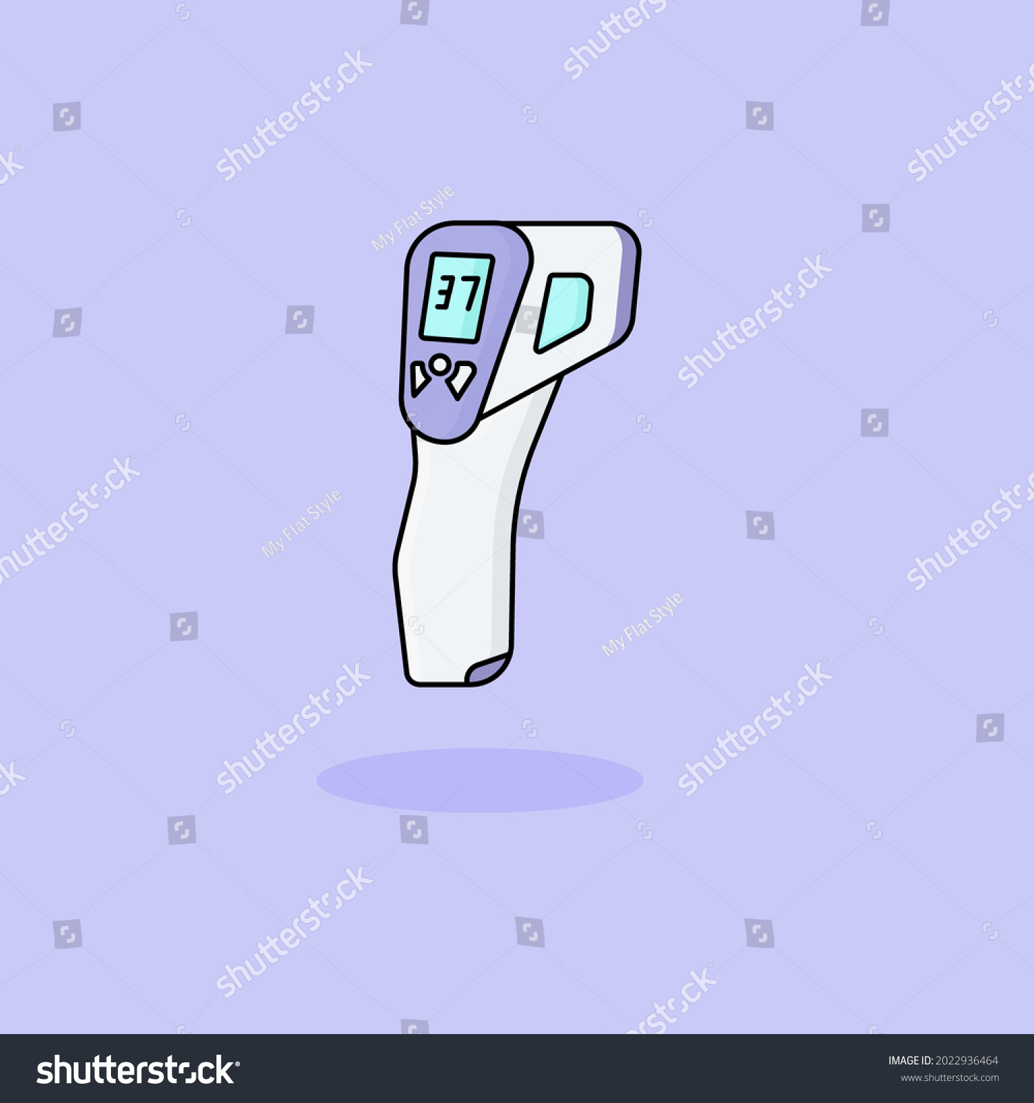 Thermo Gun Vector Illustration Flat Design Stock Vector (Royalty Free ...