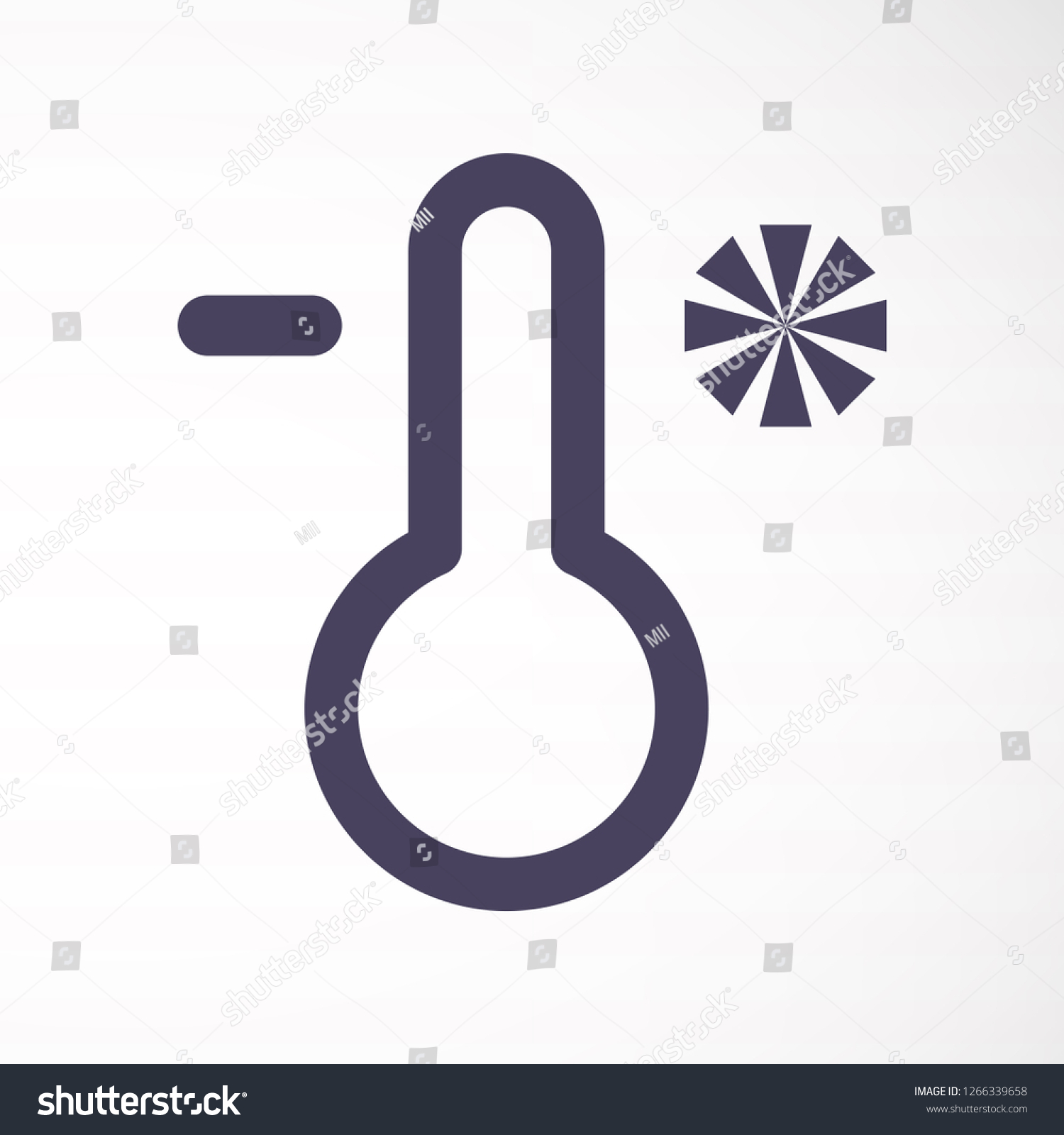 Thermomete Vector Icon Stock Vector (Royalty Free) 1266339658 ...