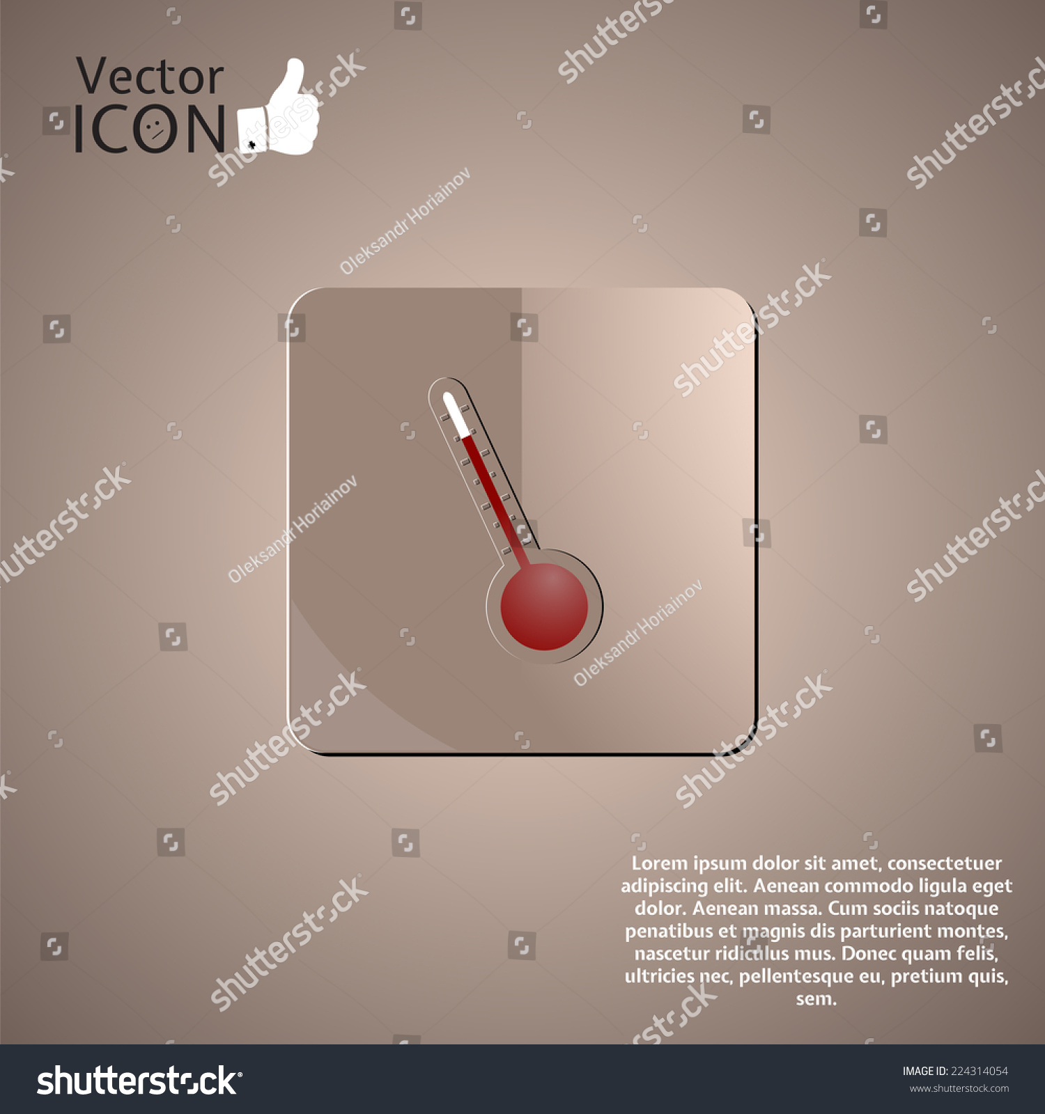 Thermometer Icon Button Made Vector Stock Vector (Royalty Free ...