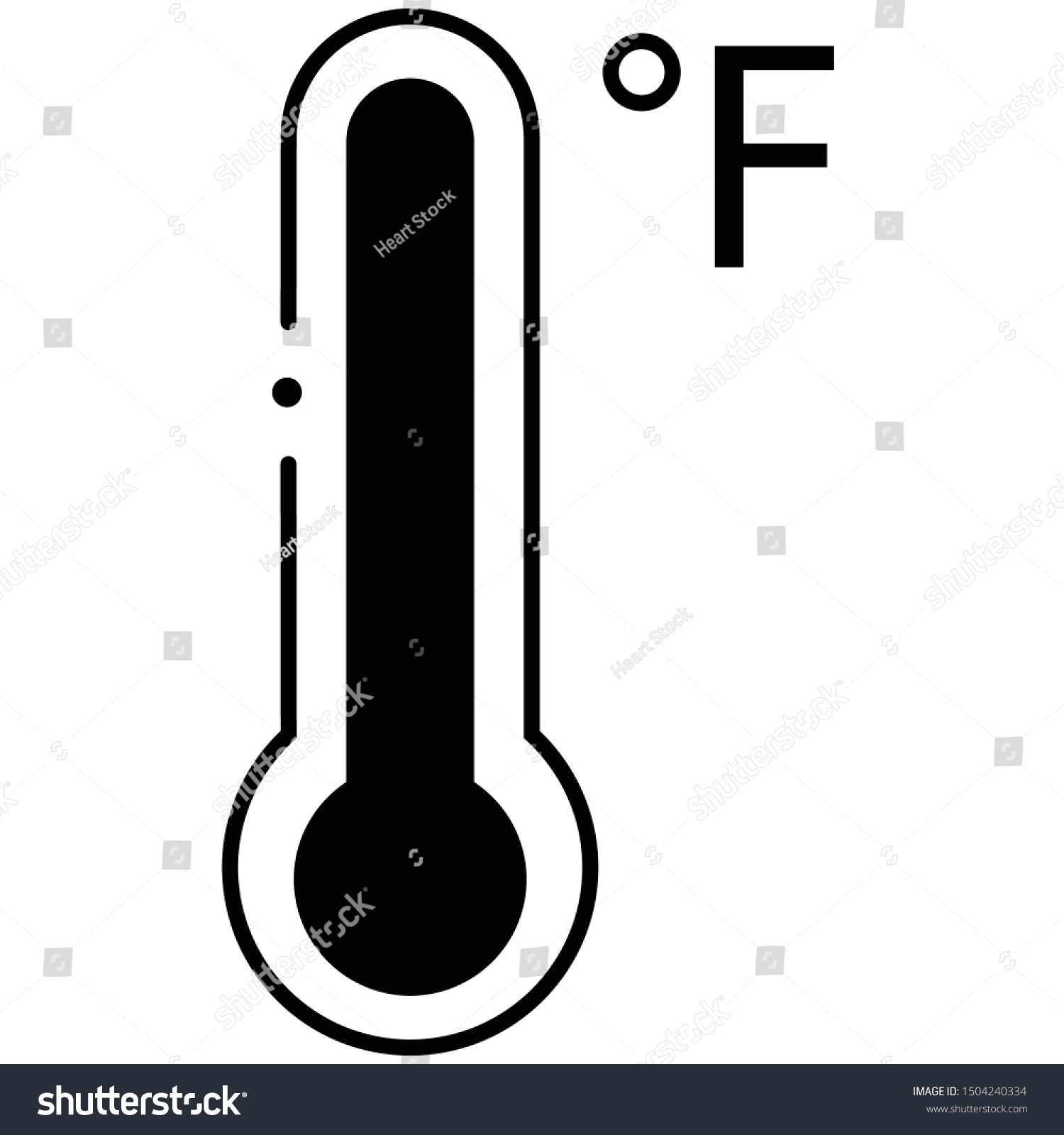 Thermometer Icon Fill Vector Illustration Stock Vector (Royalty Free ...