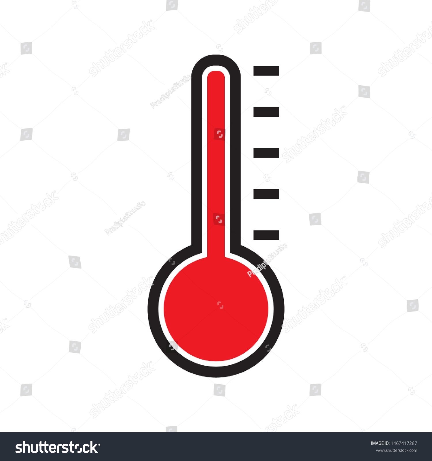 Thermometer Icon Logo Vector Design Template: เวกเตอร์สต็อก (ปลอดค่า ...