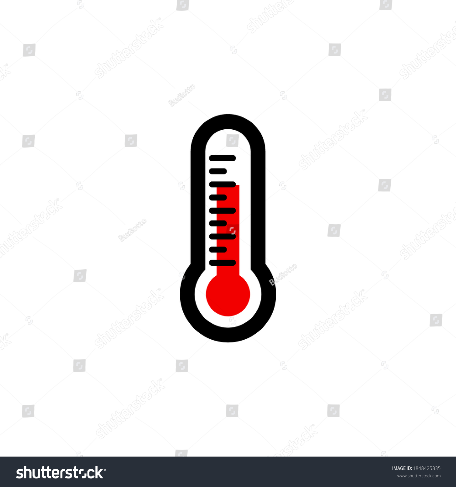 Símbolo de icono del termómetro vector: vector de stock (libre de ...