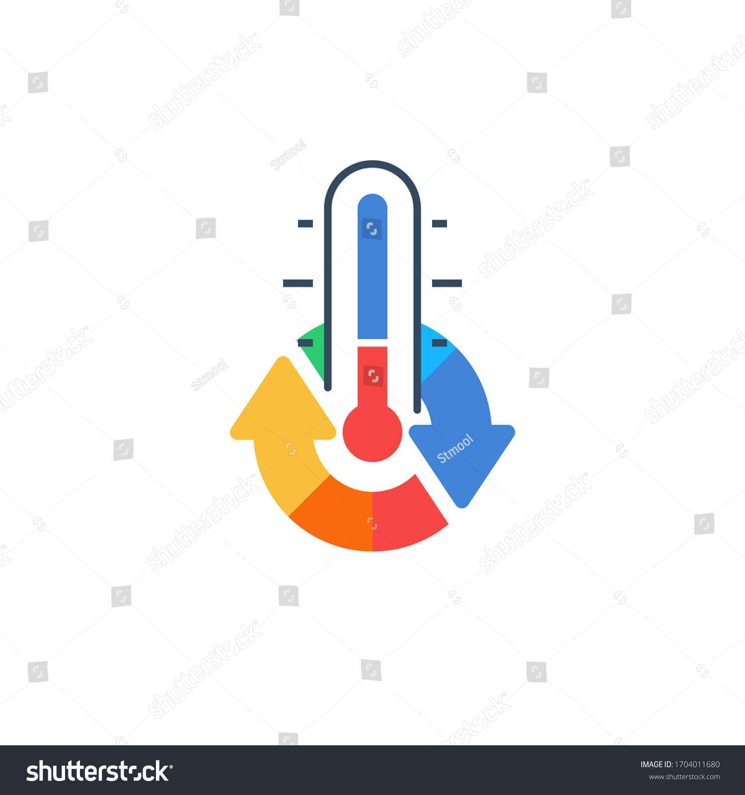 Thermometer Icon Temperature Condition Climate Control Stock Vector ...