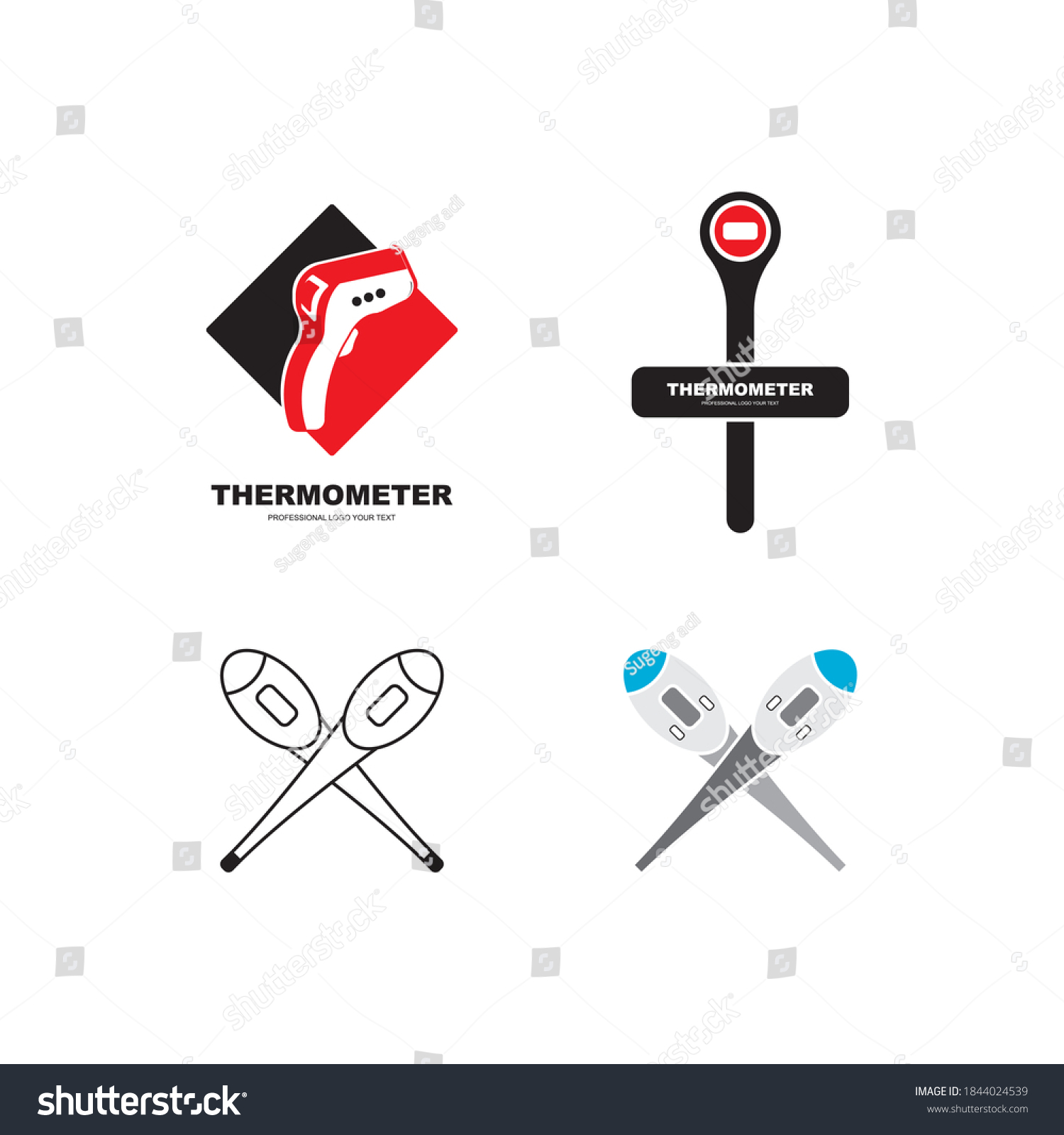 Thermometer Symbol Icon Logo Design Vector Stock Vector (Royalty Free ...
