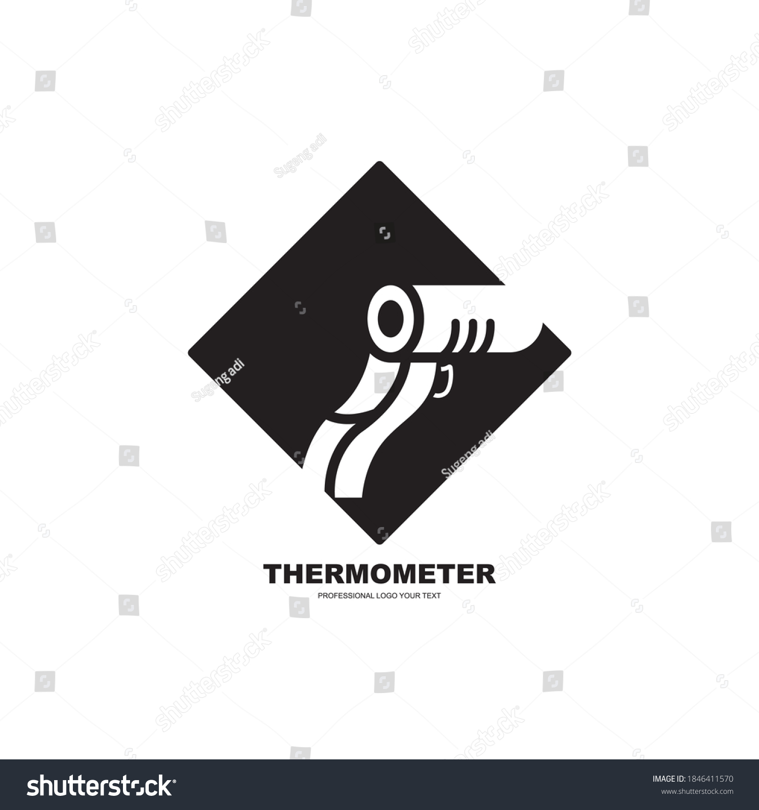 Thermometer Symbol Icon Logo Design Vector Stock Vector (Royalty Free ...