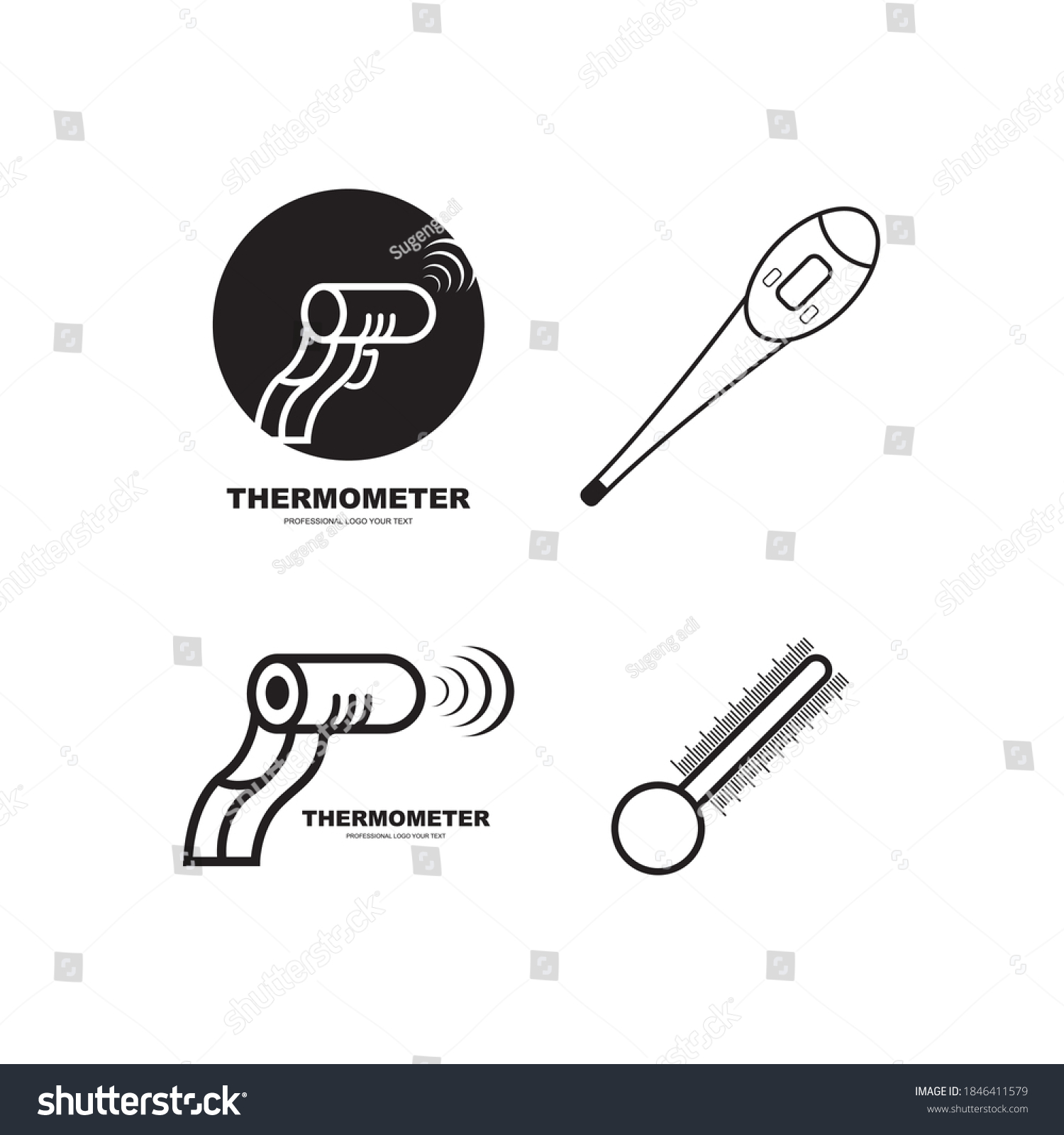 Thermometer Symbol Icon Logo Design Vector Stock Vector (Royalty Free ...