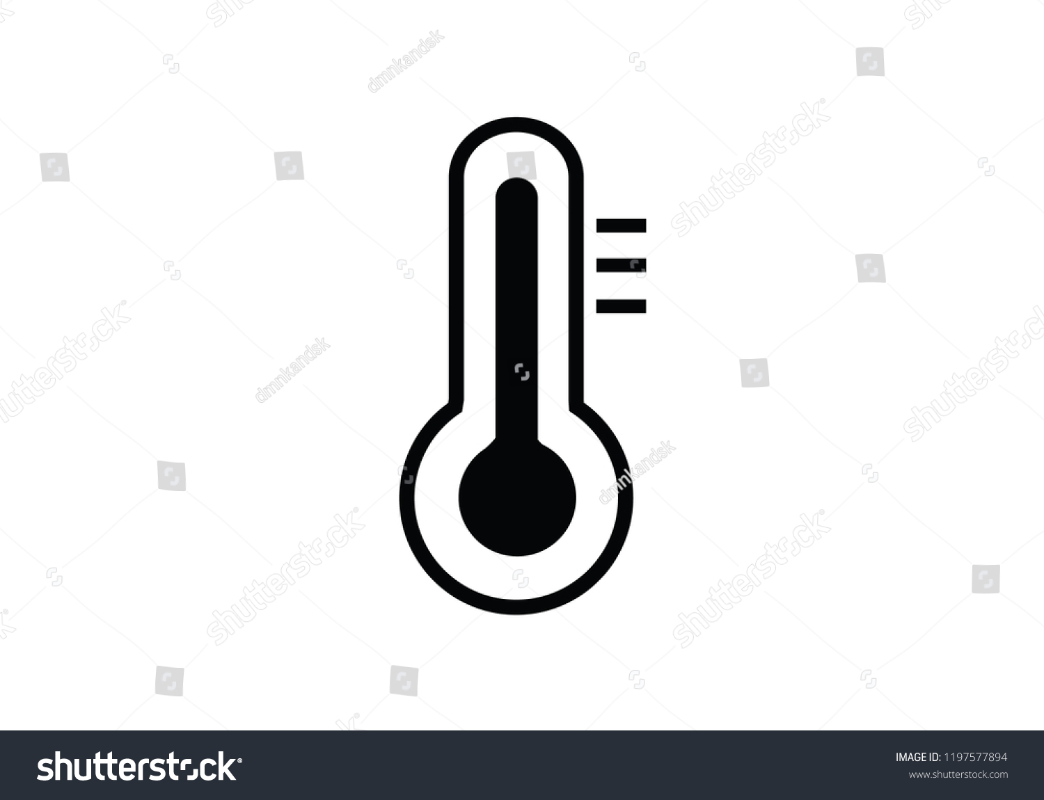 Thermometer Weather Temperature Symbol Stock Vector (Royalty Free ...
